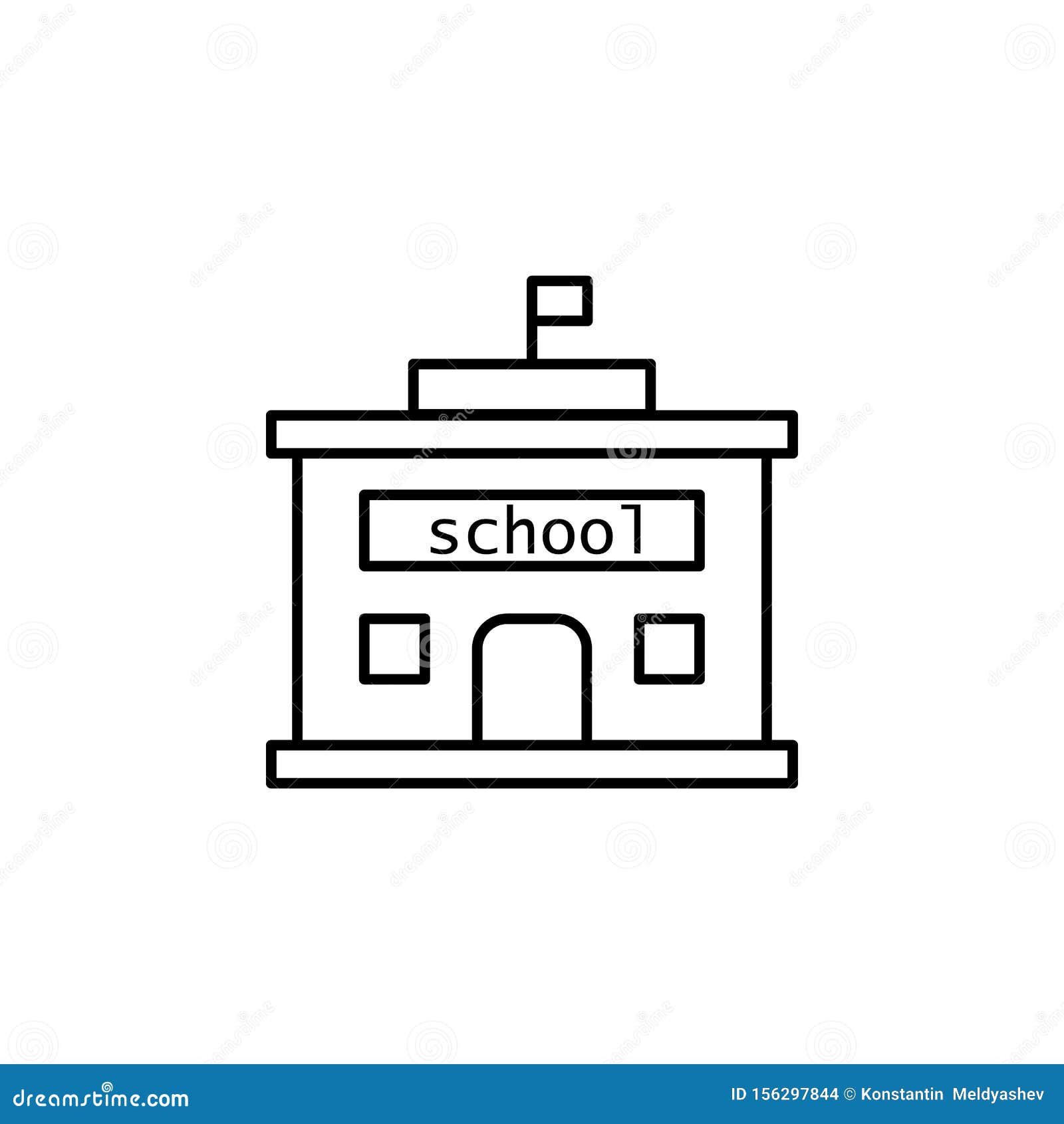 School, Building Icon. Simple Thin Line, Outline of Buildings Icons for ... School, Building Icon. Simple Thin Line, Outline of Buildings Icons for ...