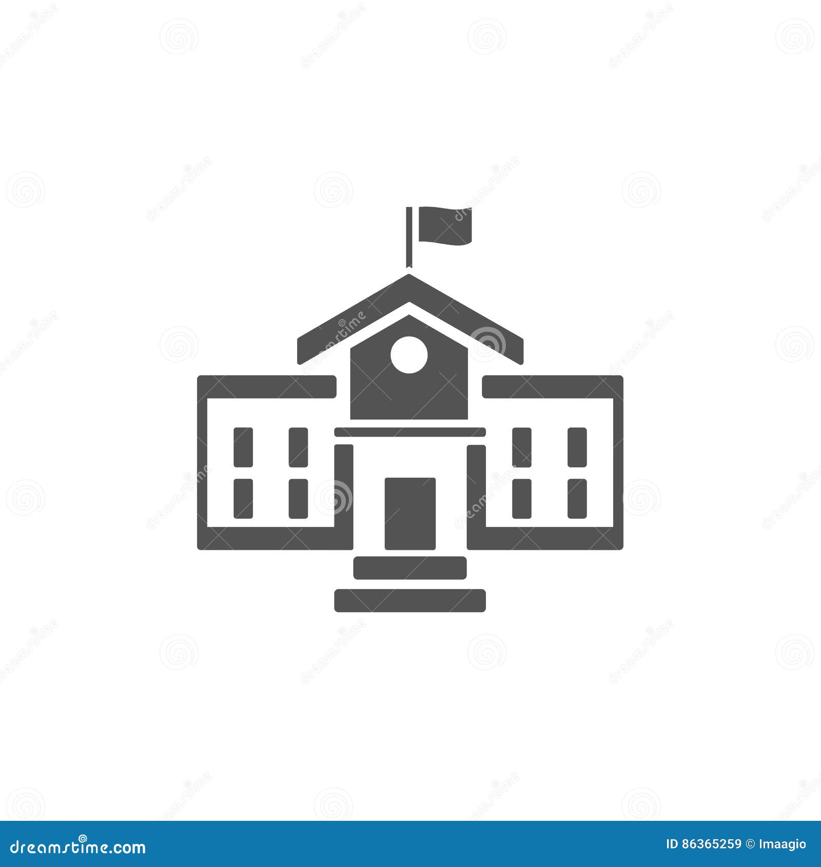 School building icon stock vector. Illustration of house - 86365259