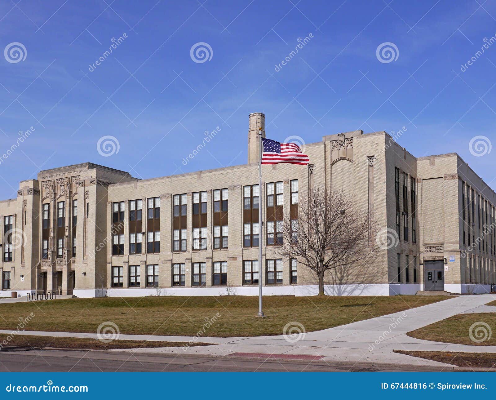 School building stock photo. Image of exterior, school - 67444816