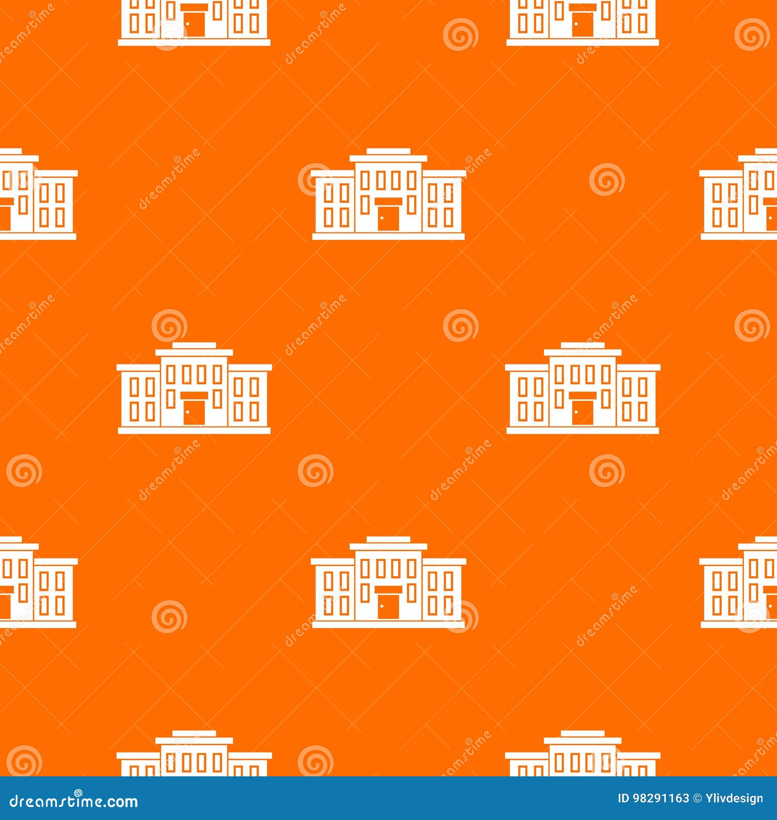 School Building Pattern Seamless Stock Vector - Illustration of object ...