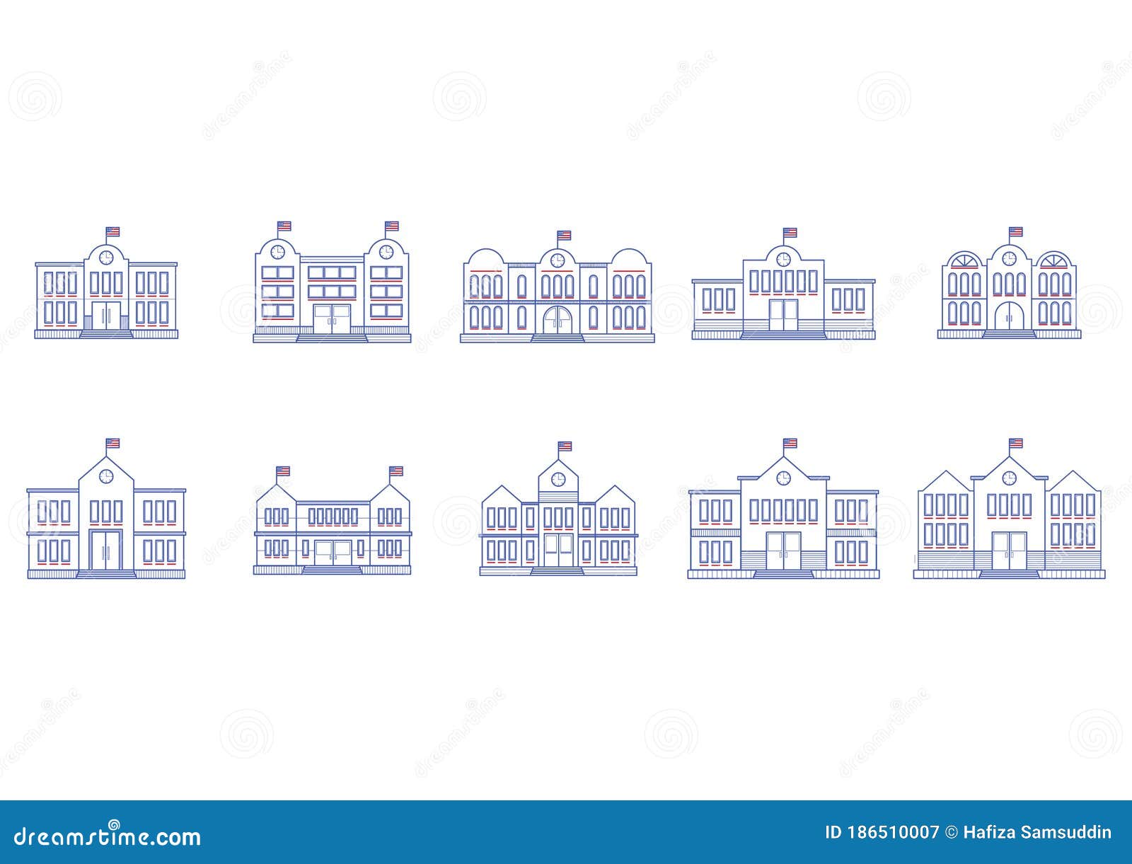 School building 1 stock vector. Illustration of highschools - 186510007