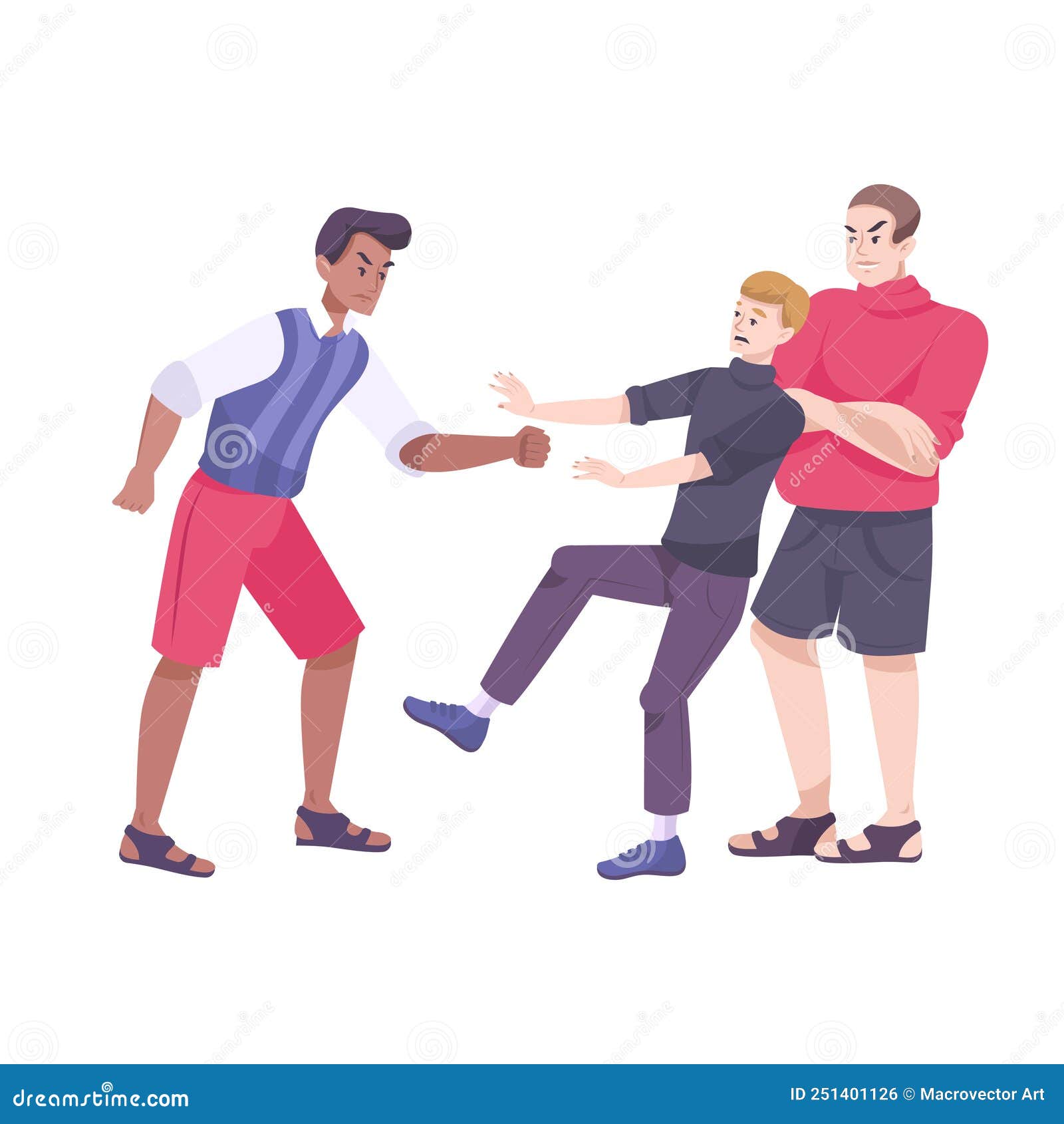 School Bullying Hooligans Composition Stock Vector - Illustration of ...