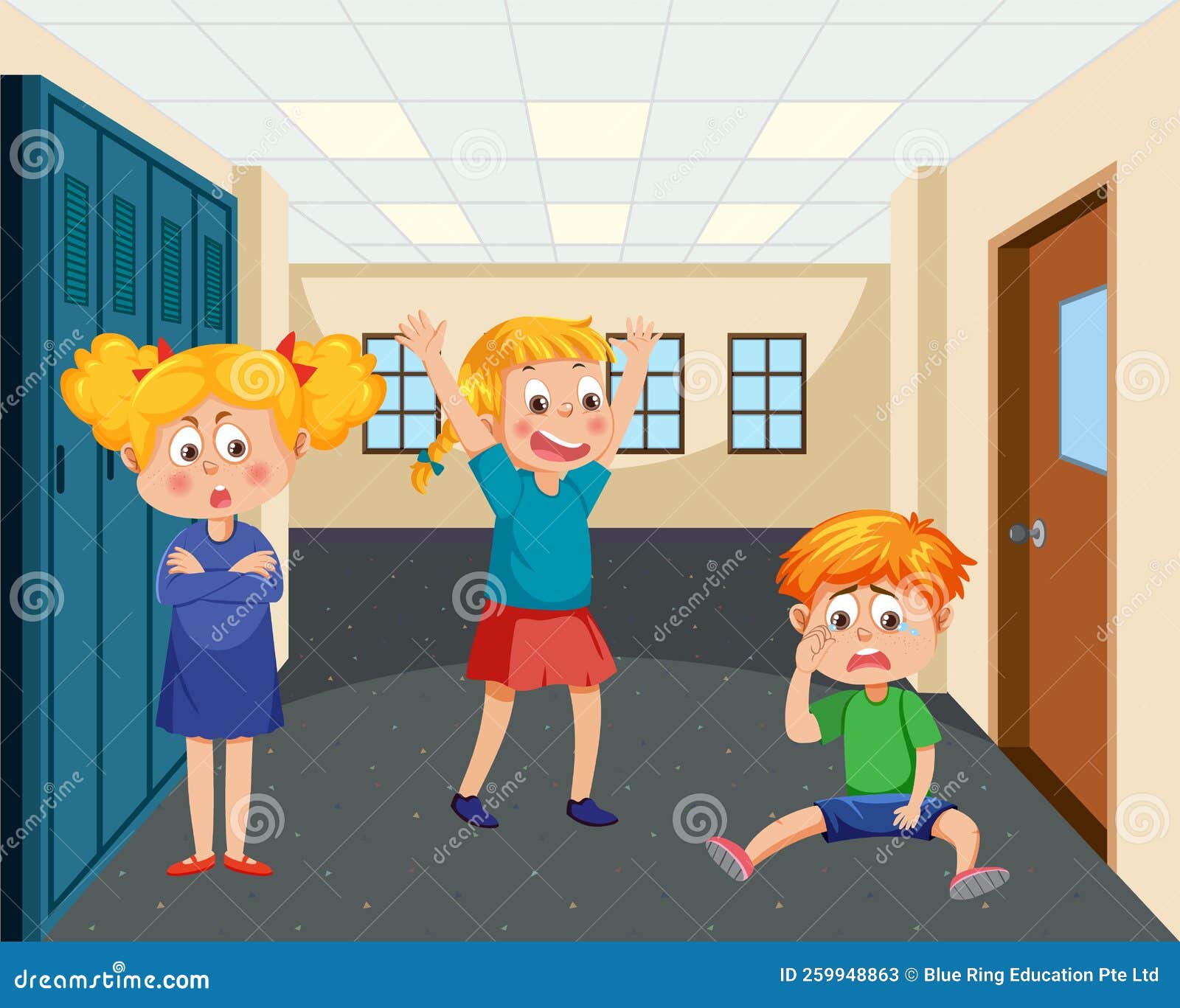 School Bullying with Student Cartoon Characters Stock Vector ... School Bullying with Student Cartoon Characters Stock Vector ...