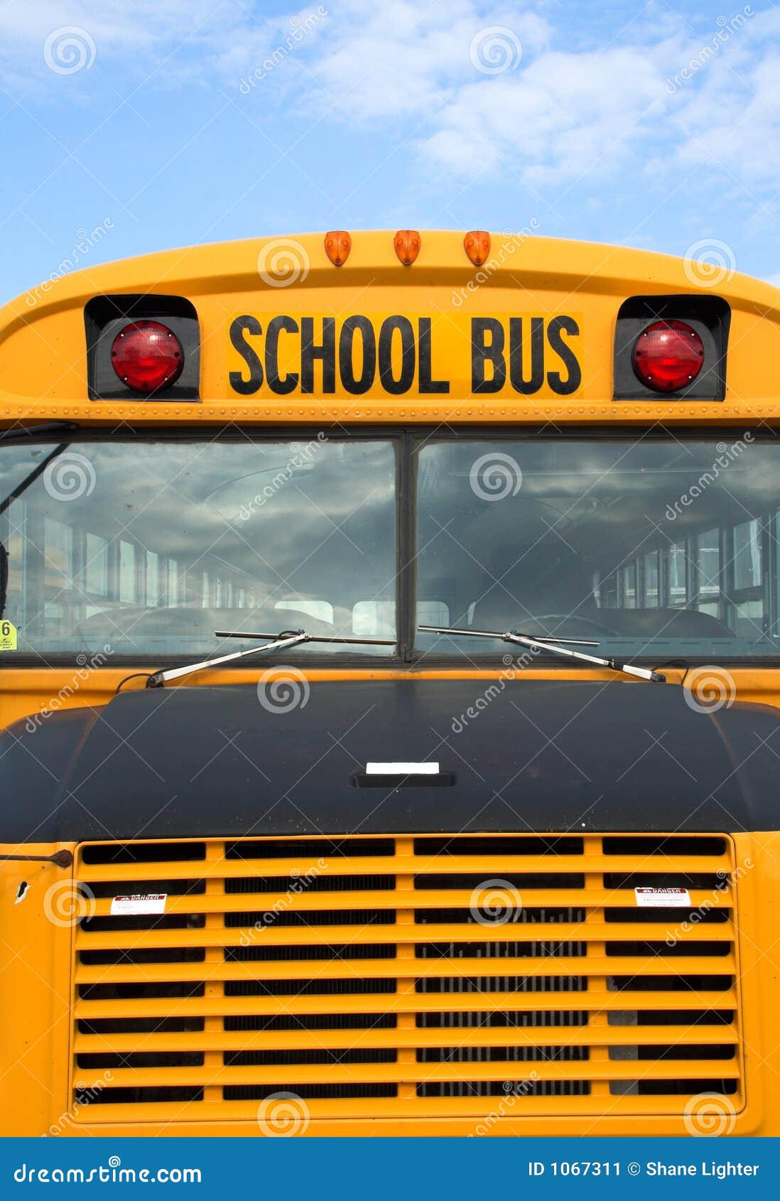 School Bus stock image. Image of youth, young, field, windshield - 1067311