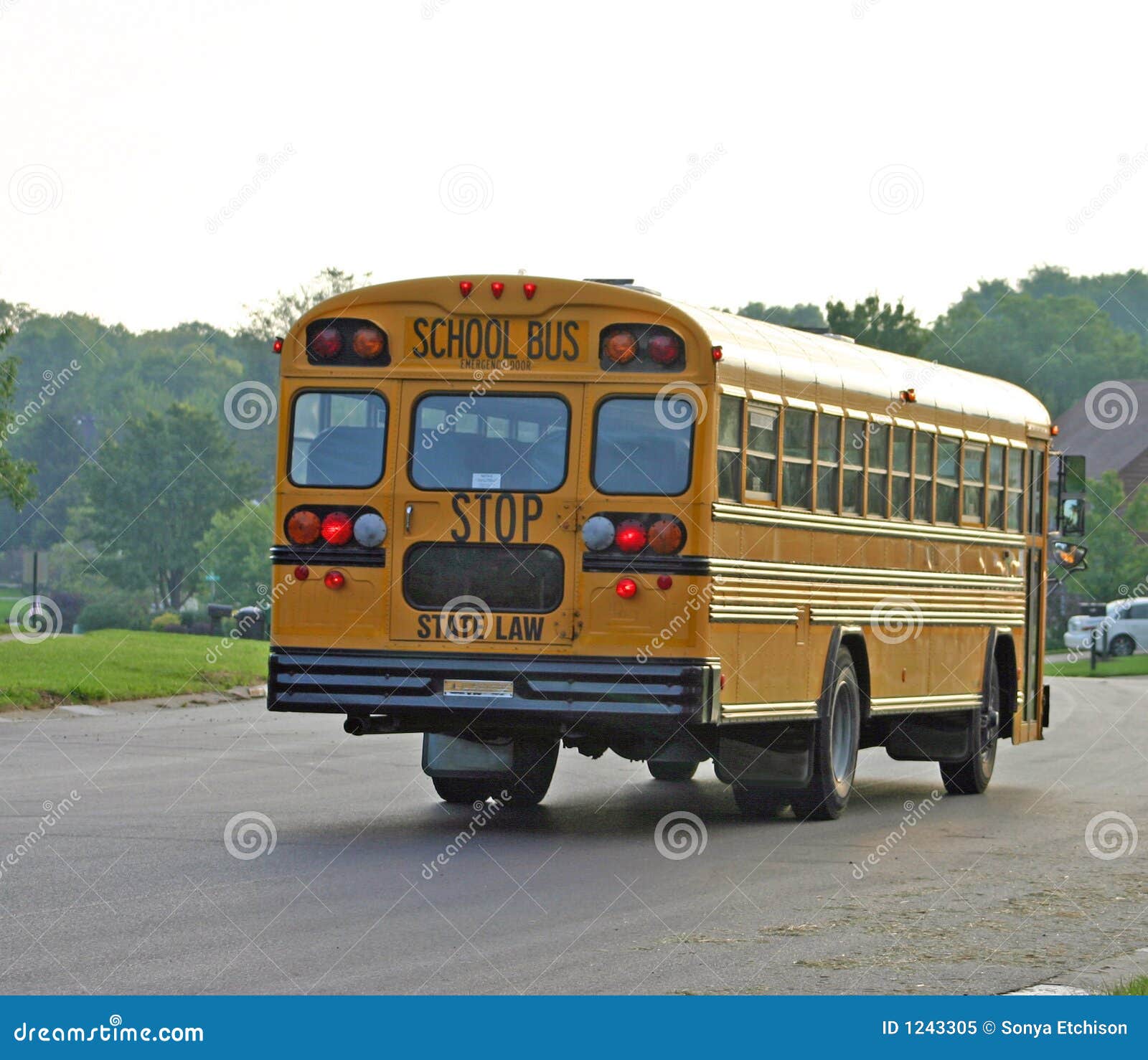 School Bus stock image. Image of stop, student, yellow - 1243305