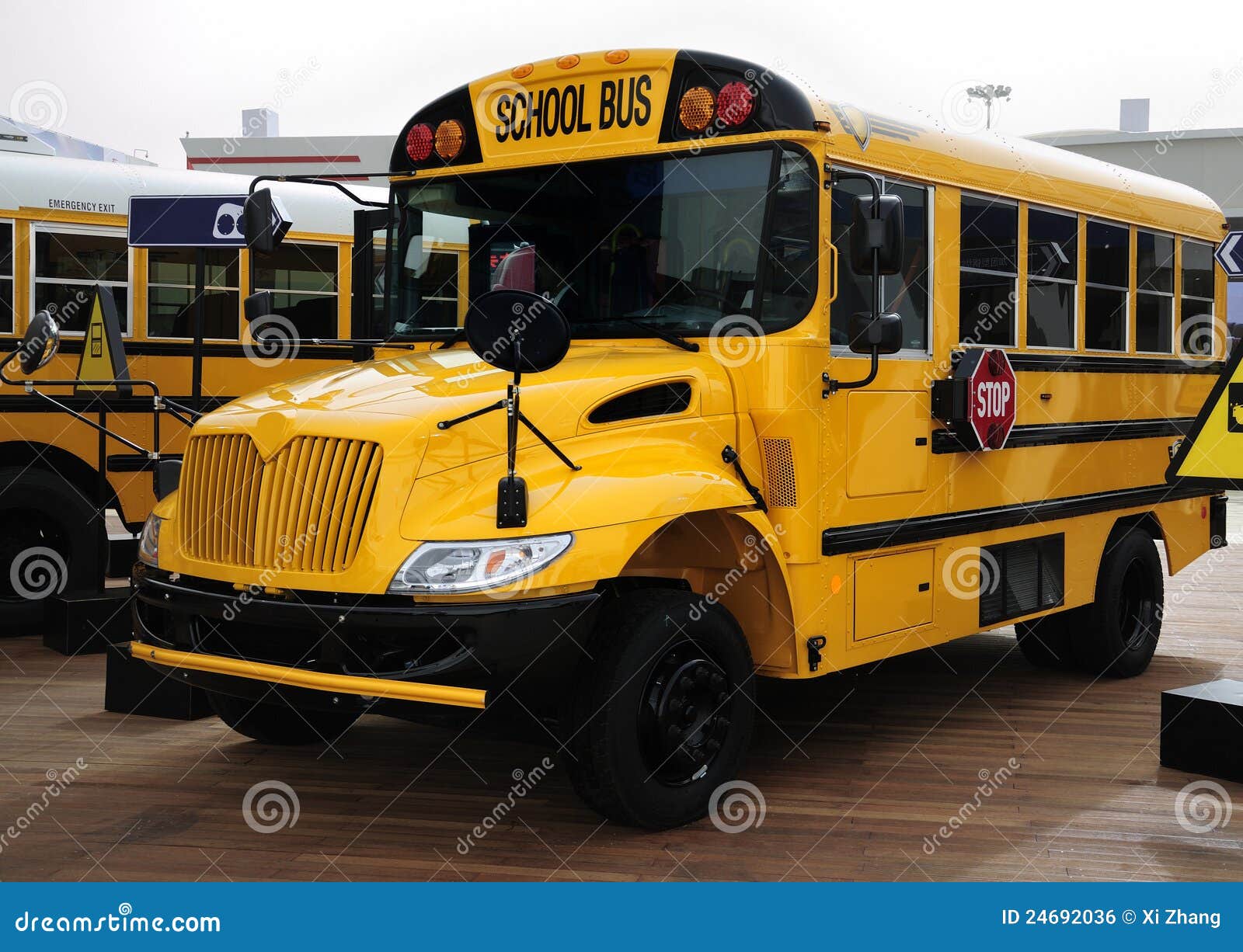 School bus stock photo. Image of vehicle, yellow, lights - 24692036