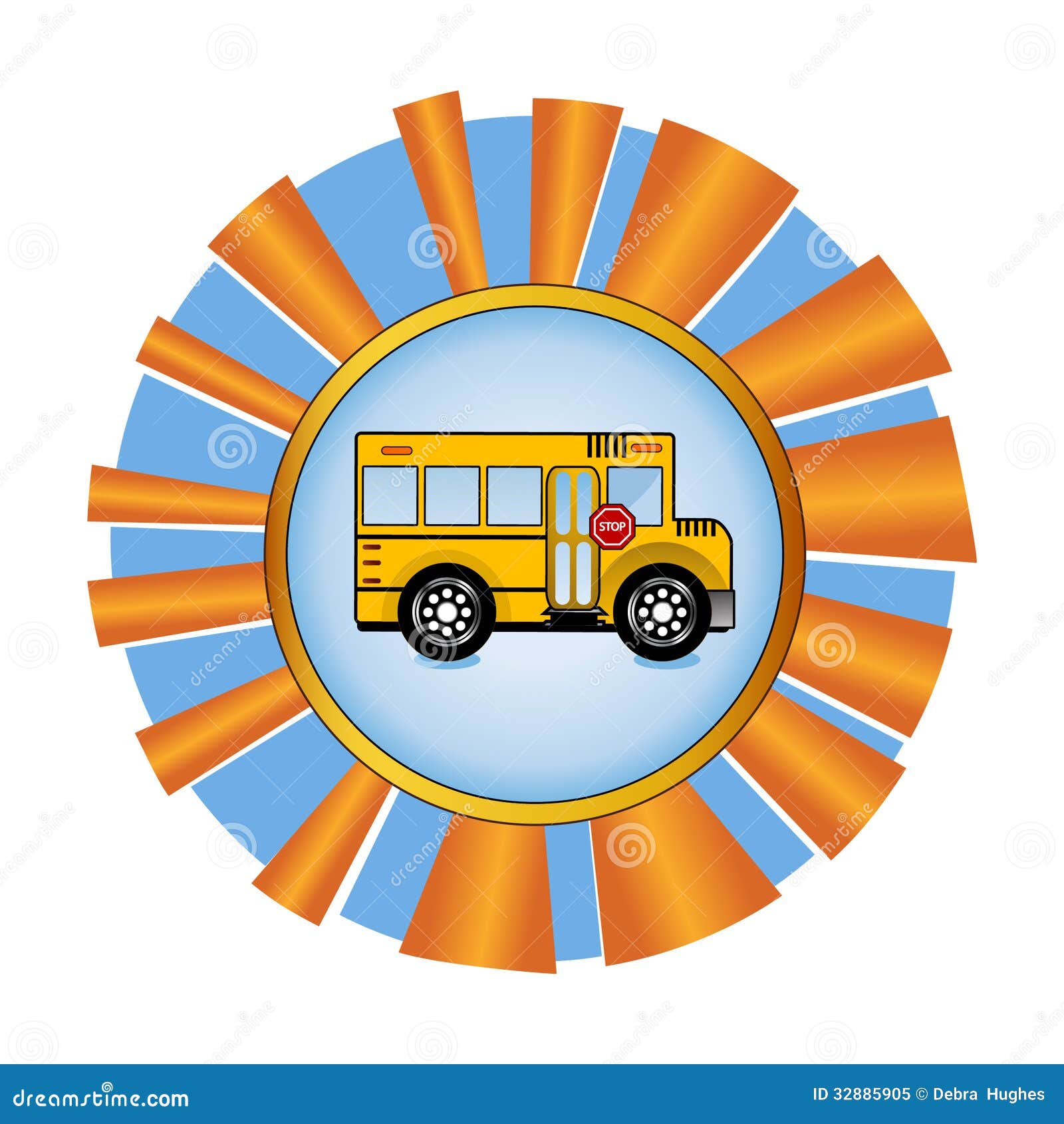 School Bus Award stock vector. Illustration of decoration - 32885905