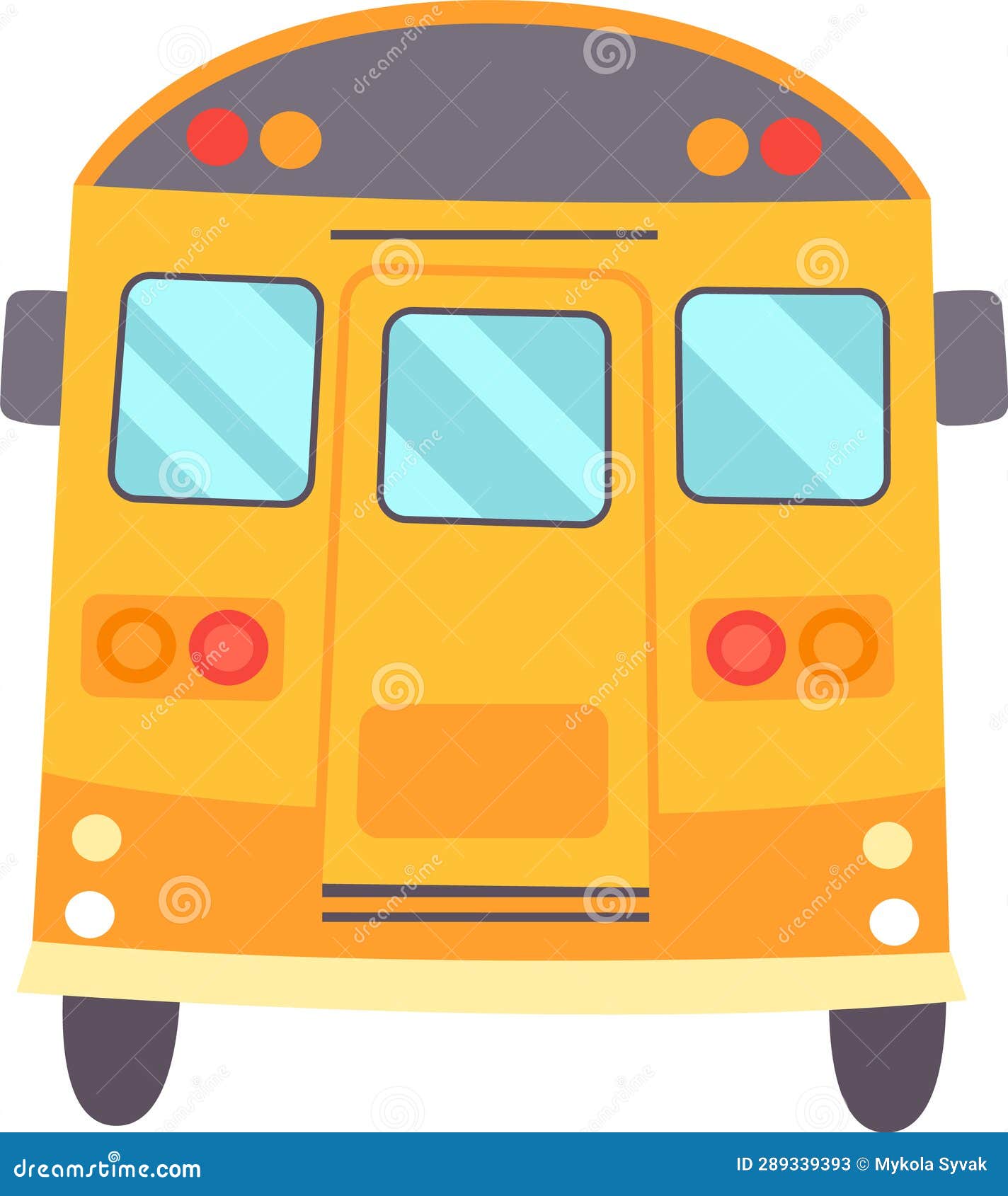 School Bus Back stock illustration. Illustration of vehicle - 289339393