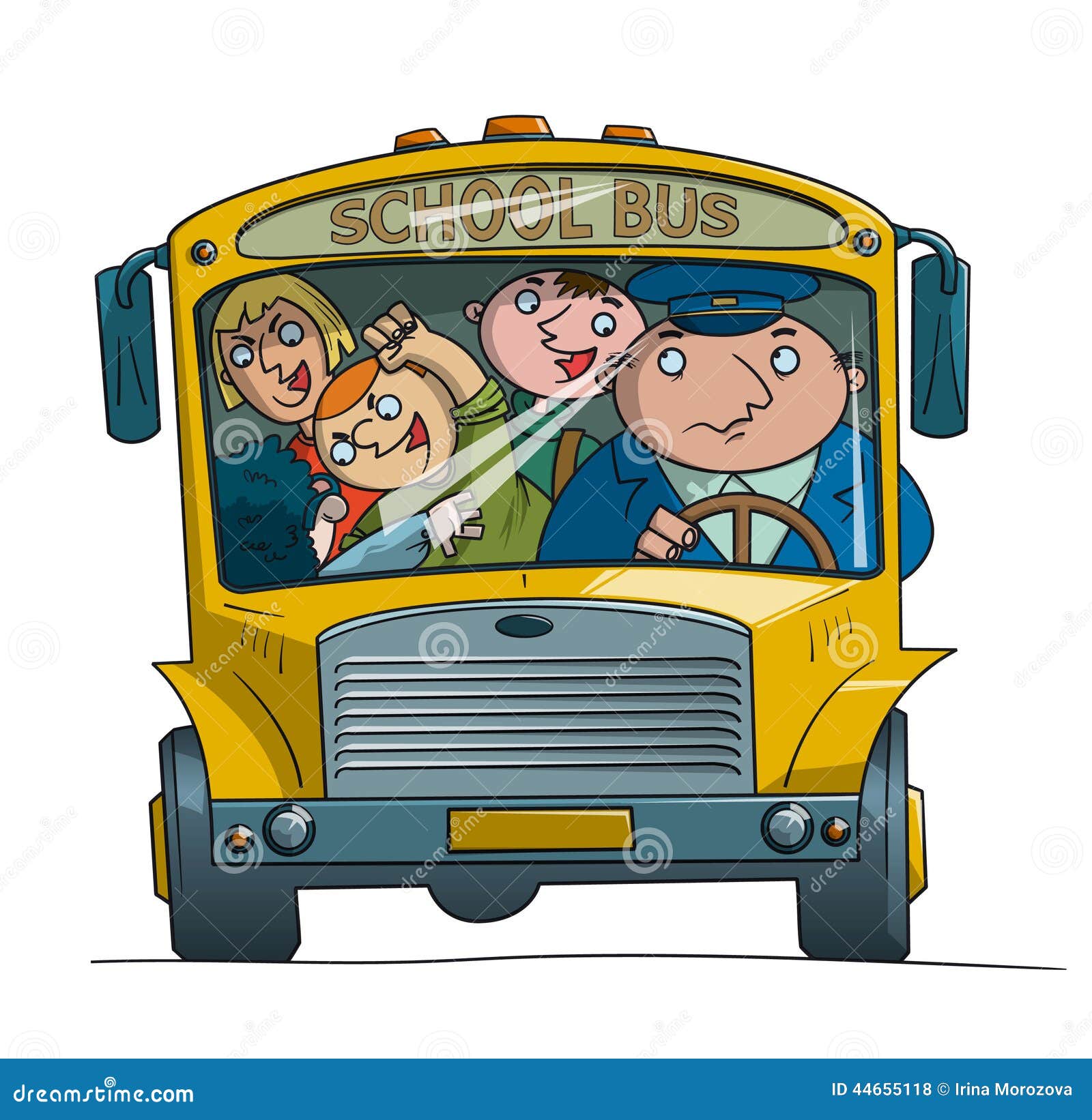 School bus stock vector. Illustration of little, joke - 44655118