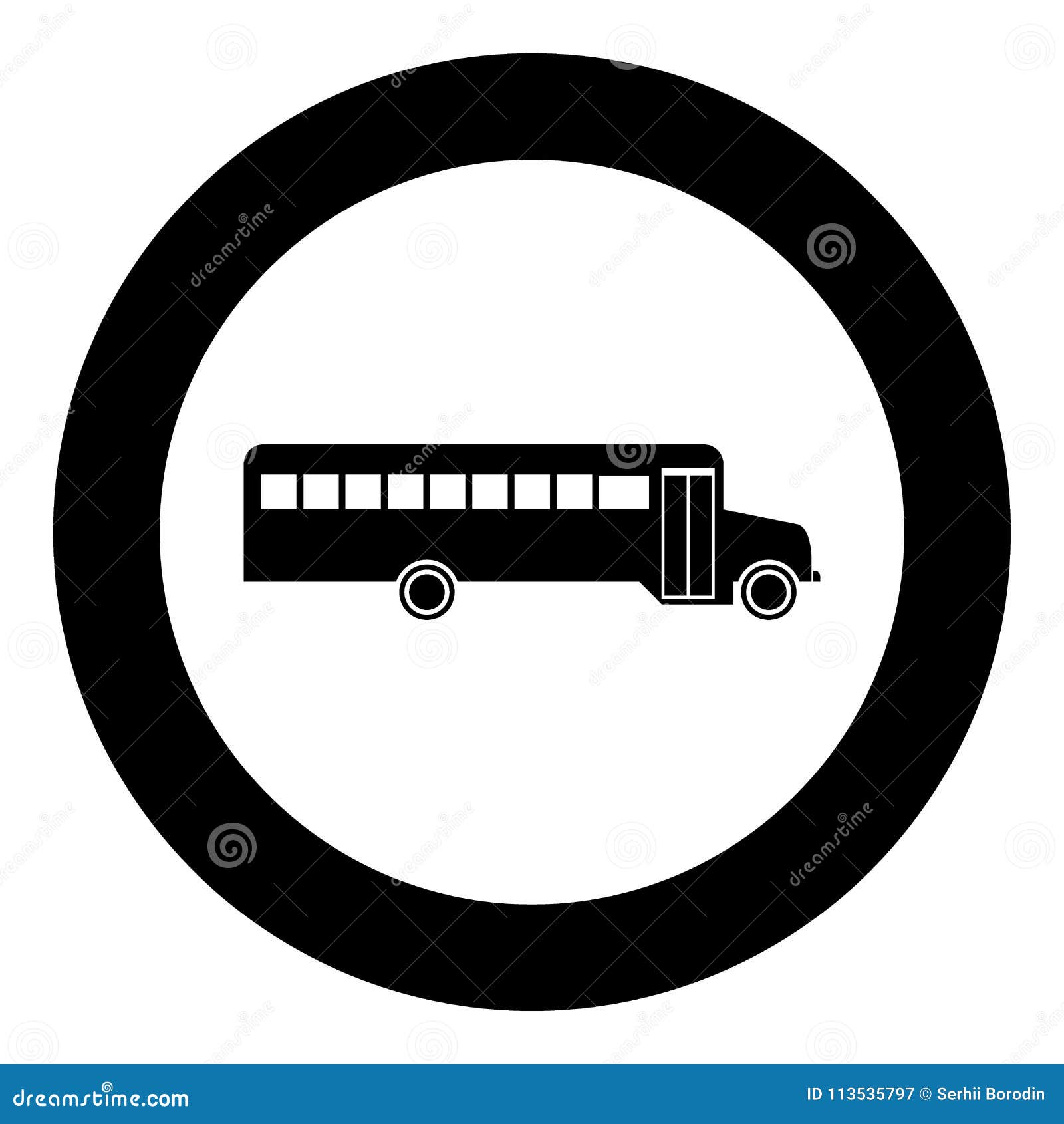 School Bus Black Icon in Circle Vector Illustration Stock Vector ... School Bus Black Icon in Circle Vector Illustration Stock Vector ...