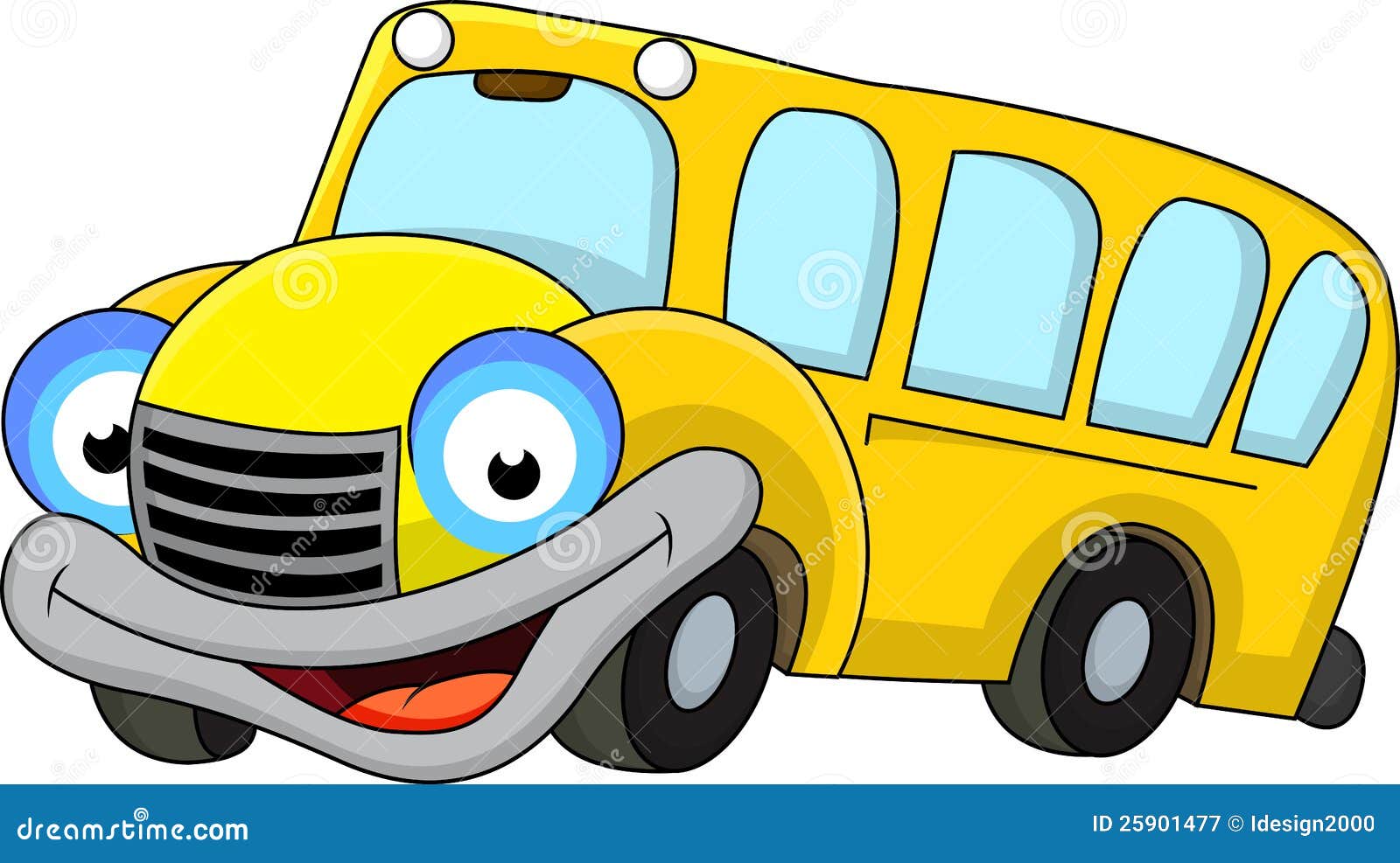 School Bus Cartoon Character Stock Vector - Illustration of isolated ...