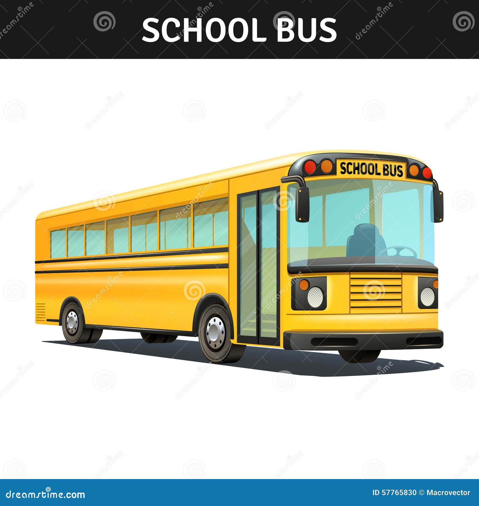 School Bus Design stock vector. Illustration of decorative - 57765830