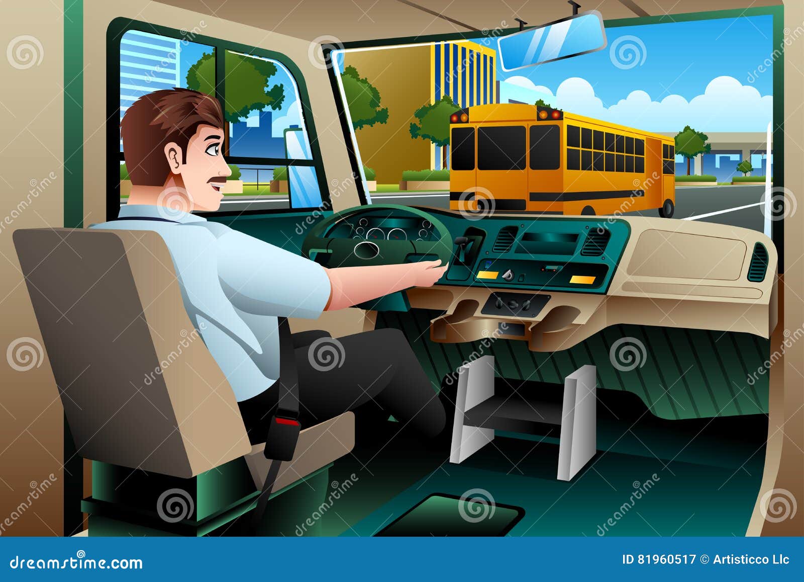 City Bus Driver Stock Illustrations – 2,764 City Bus Driver Stock ...