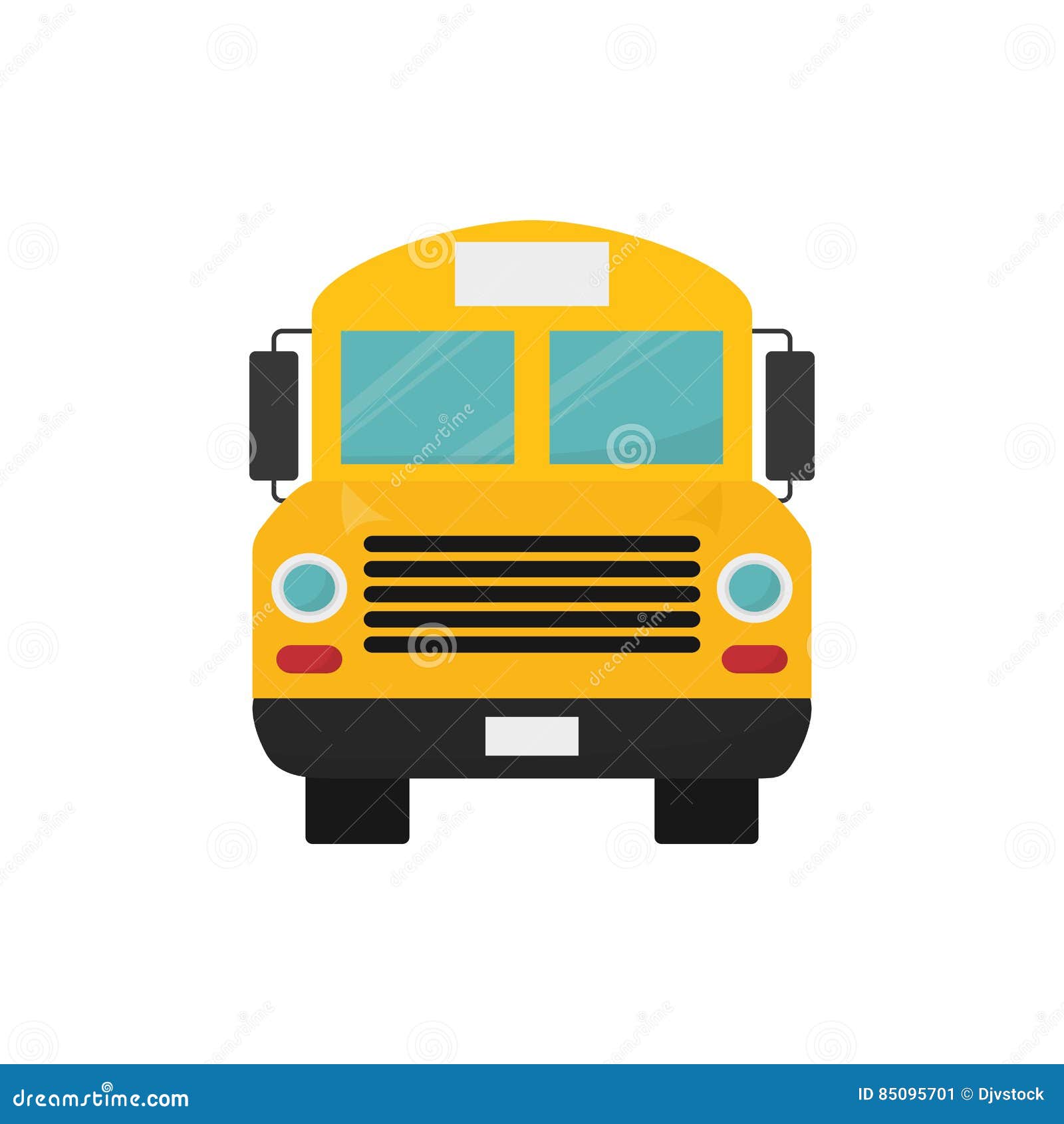 School bus front view stock illustration. Illustration of truck - 85095701