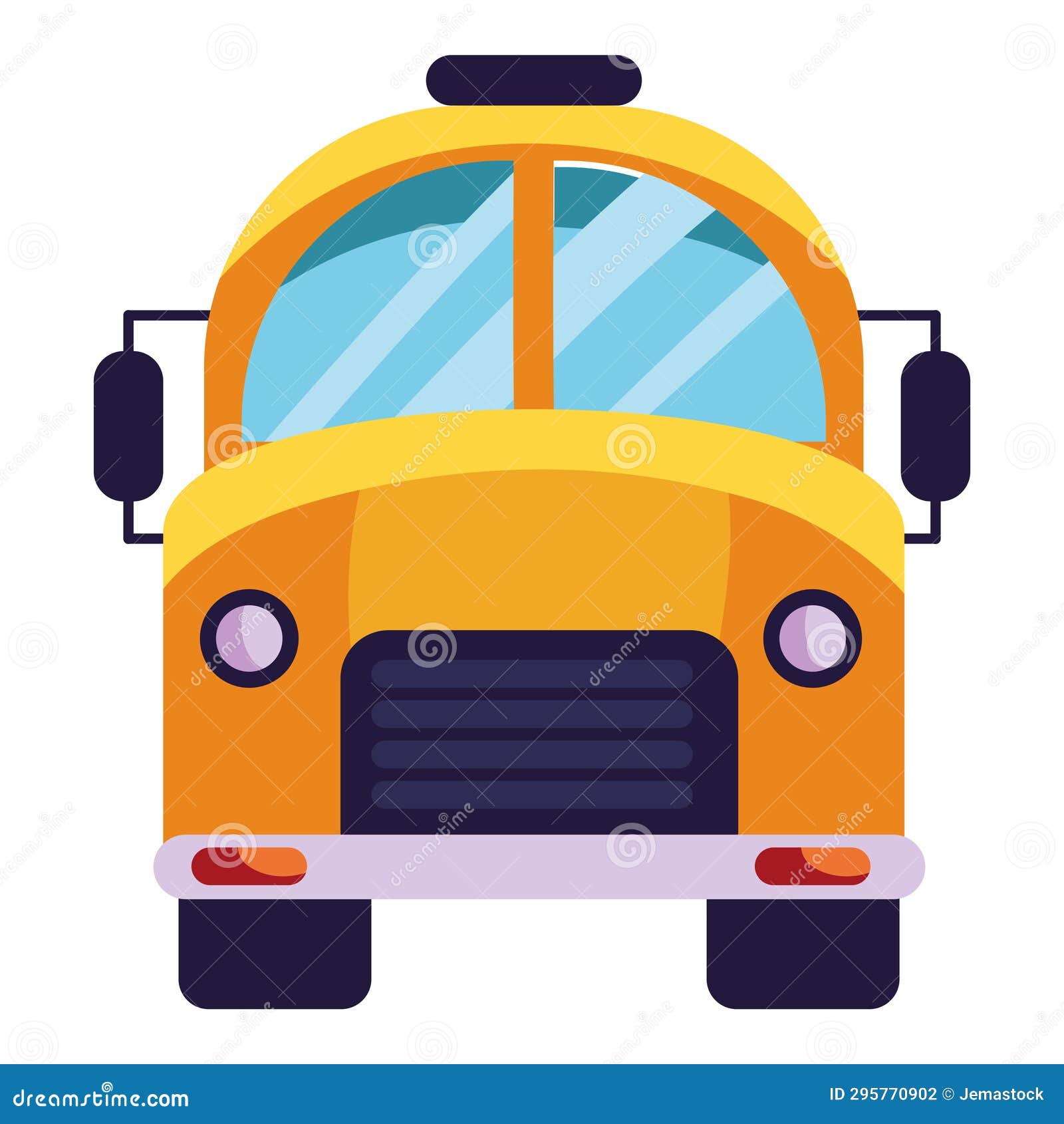 School bus front view stock vector. Illustration of isolation - 295770902