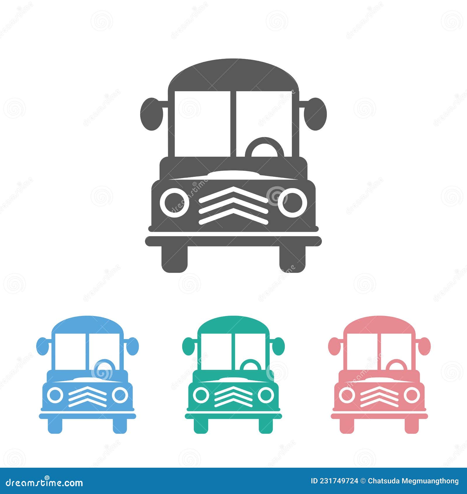 School Bus Icon, Bus, Truck, Transport, Travel Stock Vector ...