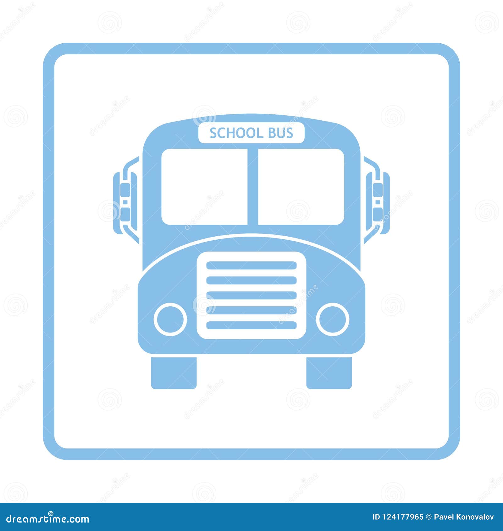 School bus icon stock vector. Illustration of driver - 124177965