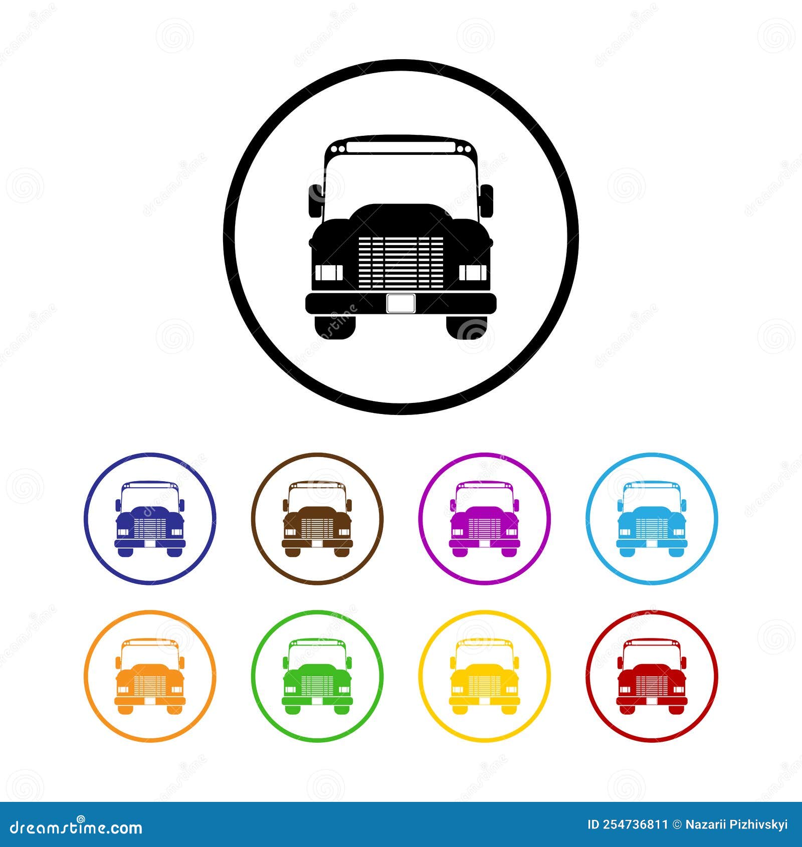 School bus stock vector. Illustration of commercial - 254736811
