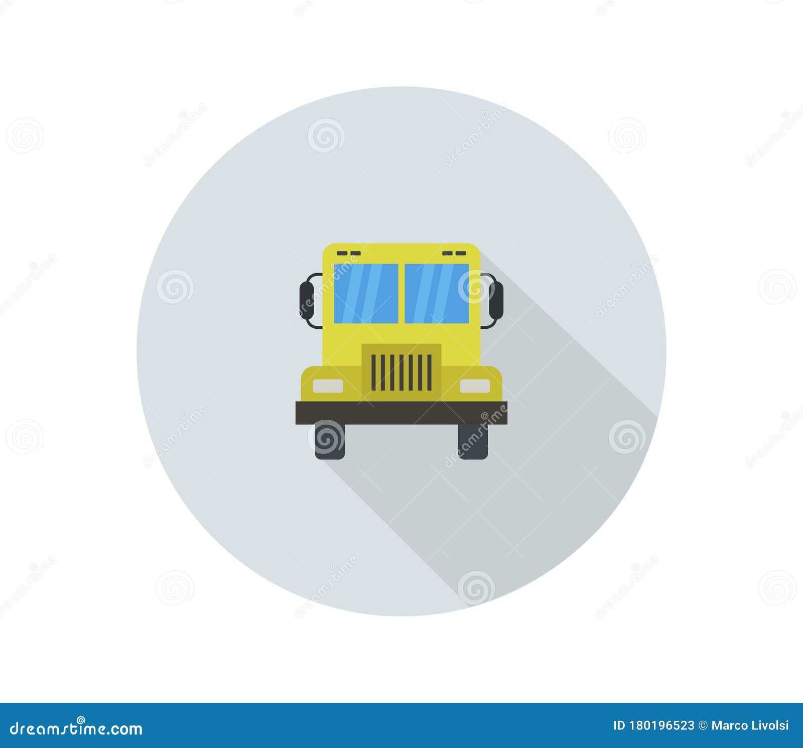 School Bus Icon Illustrated in Vector on White Background Stock ...