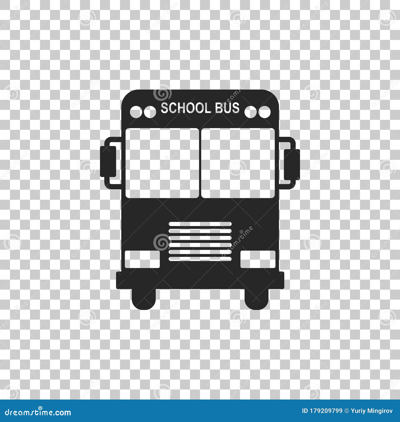 School Bus Icon Isolated on Transparent Background Stock Vector ...