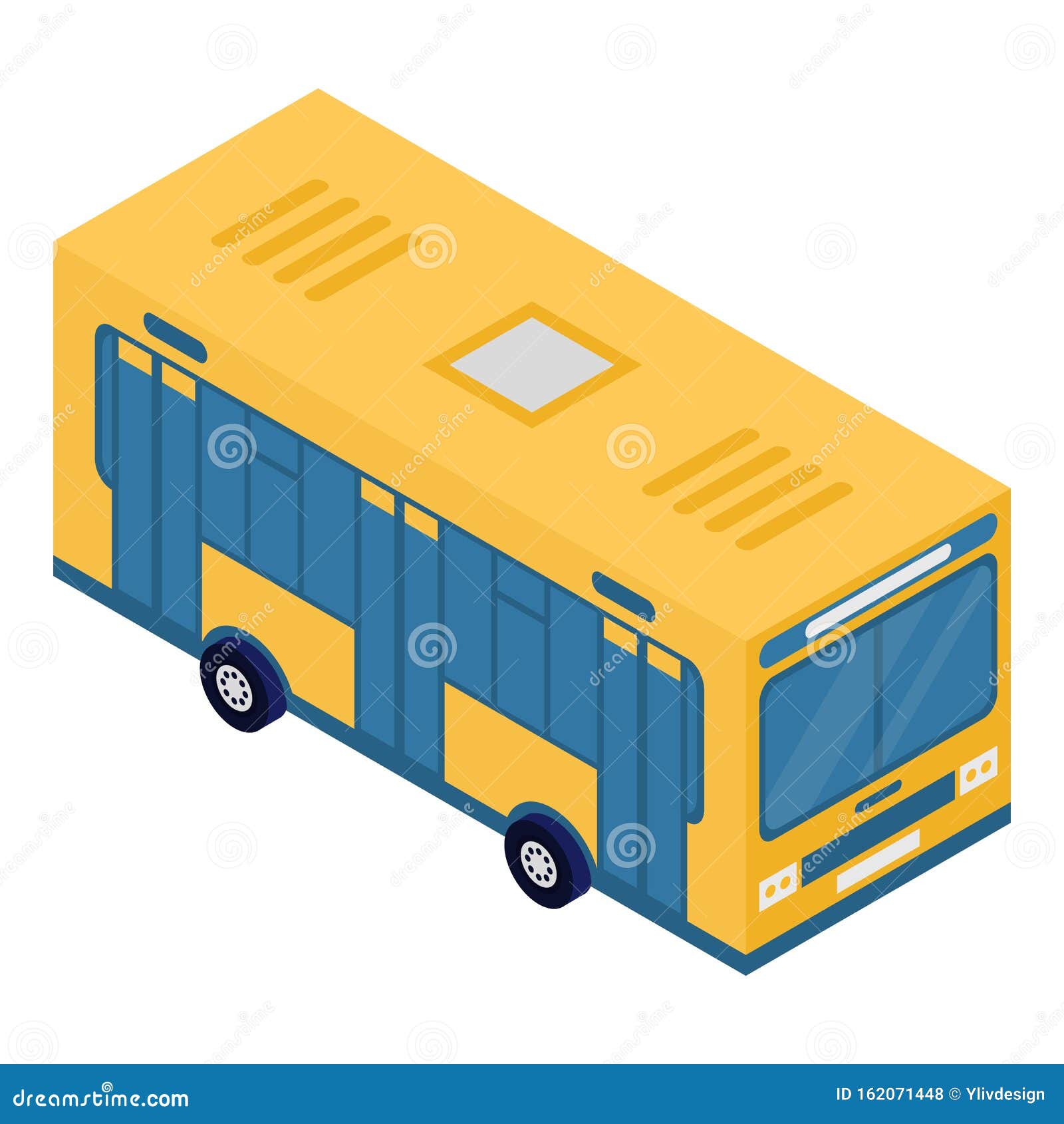 School Bus Icon, Isometric Style Stock Vector - Illustration of auto ...