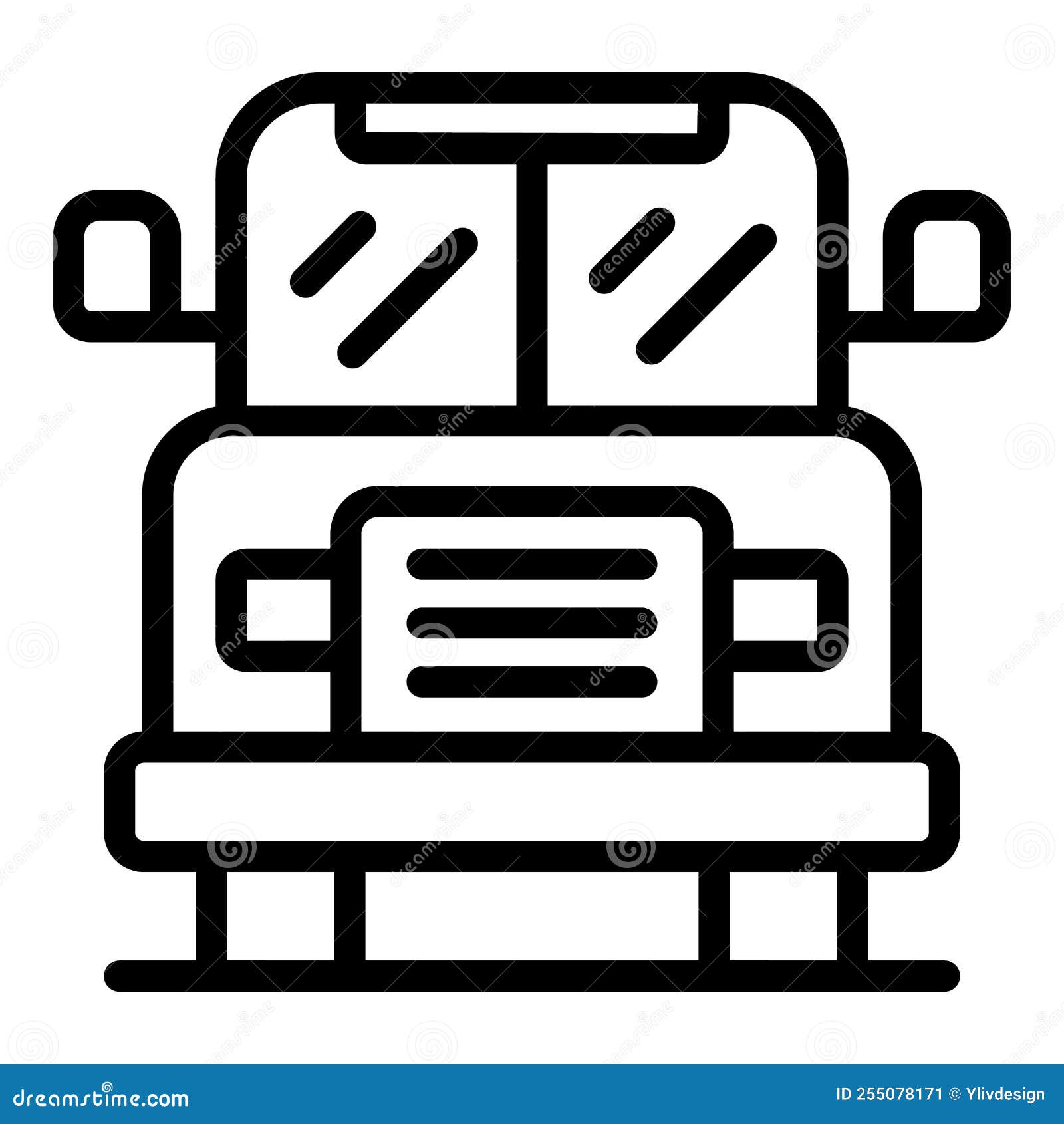 School Bus Icon Outline Vector. Disabled Education Stock Illustration ...