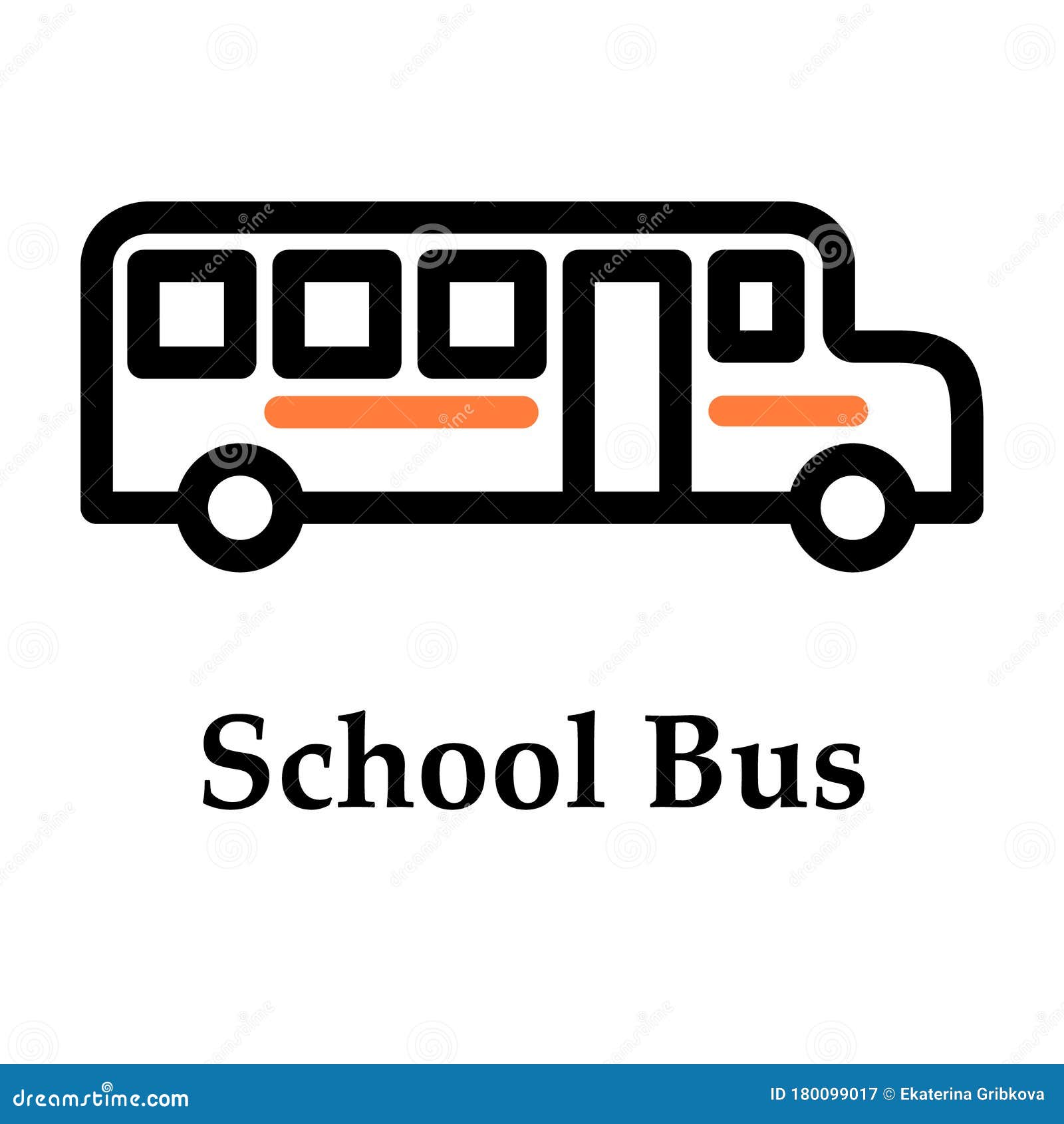School bus icon stock vector. Illustration of morning - 180099017