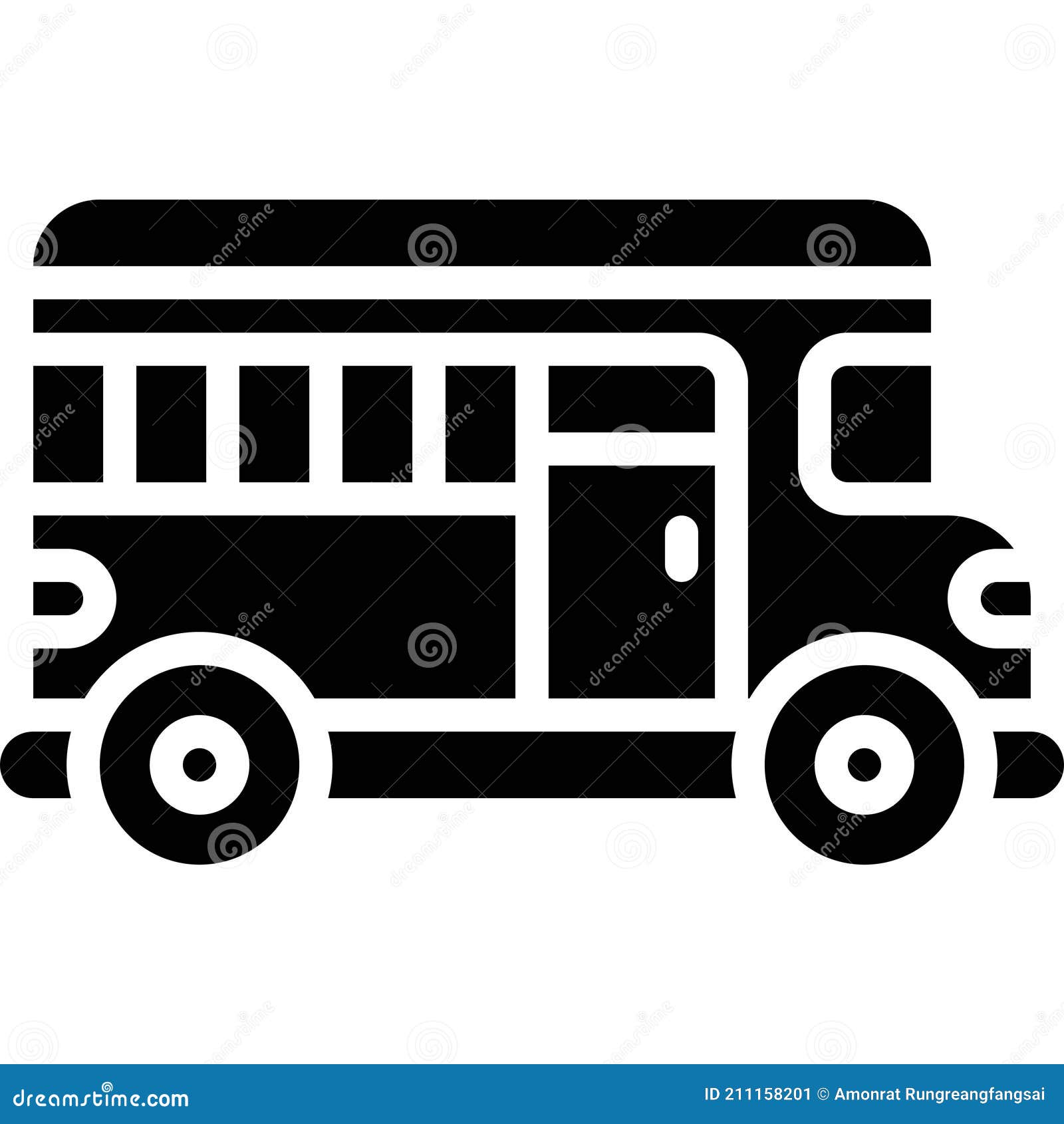School Bus Icon, Transportation Related Vector Stock Vector ...