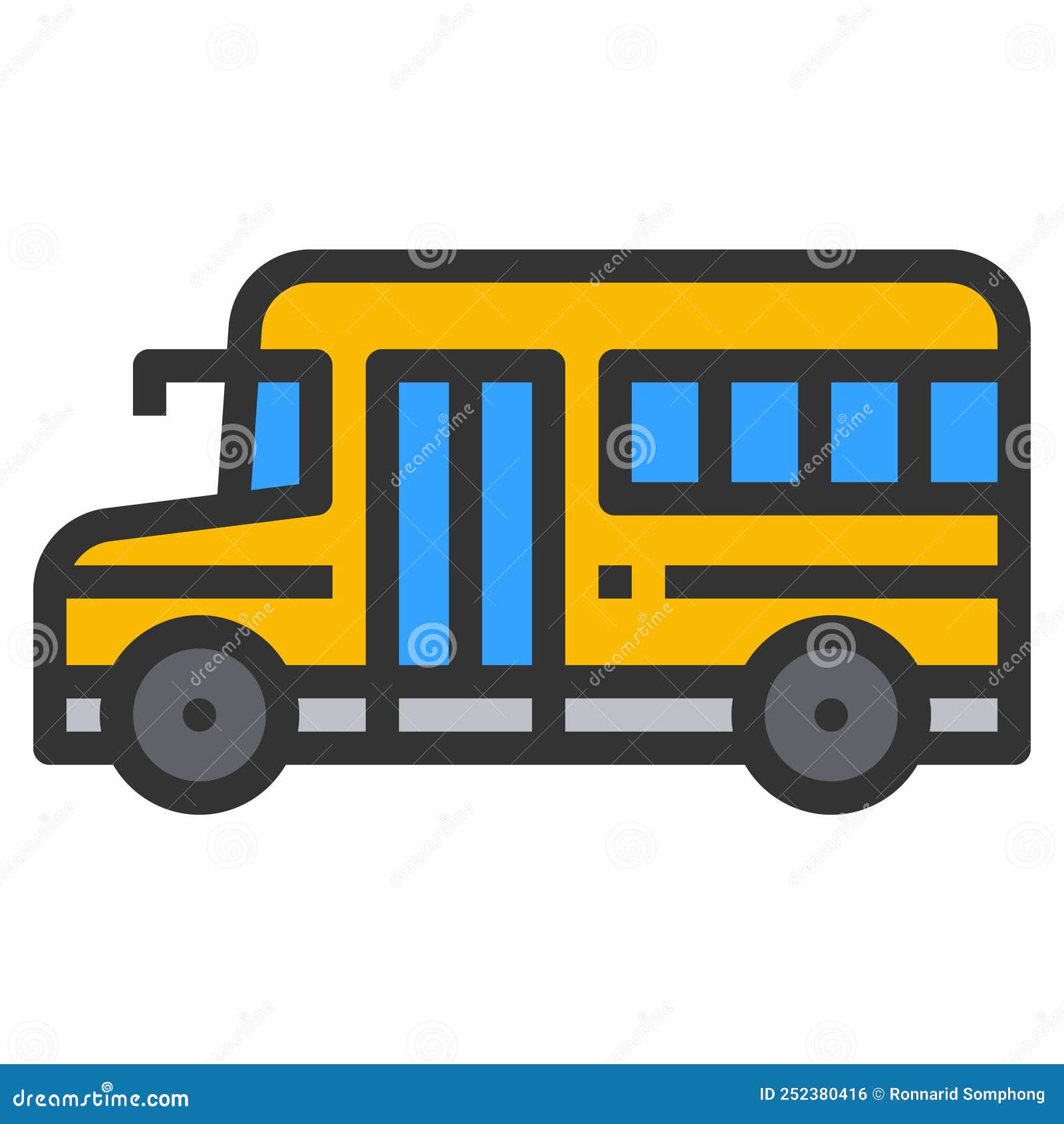 School Bus Icon Vector | CartoonDealer.com #252380416