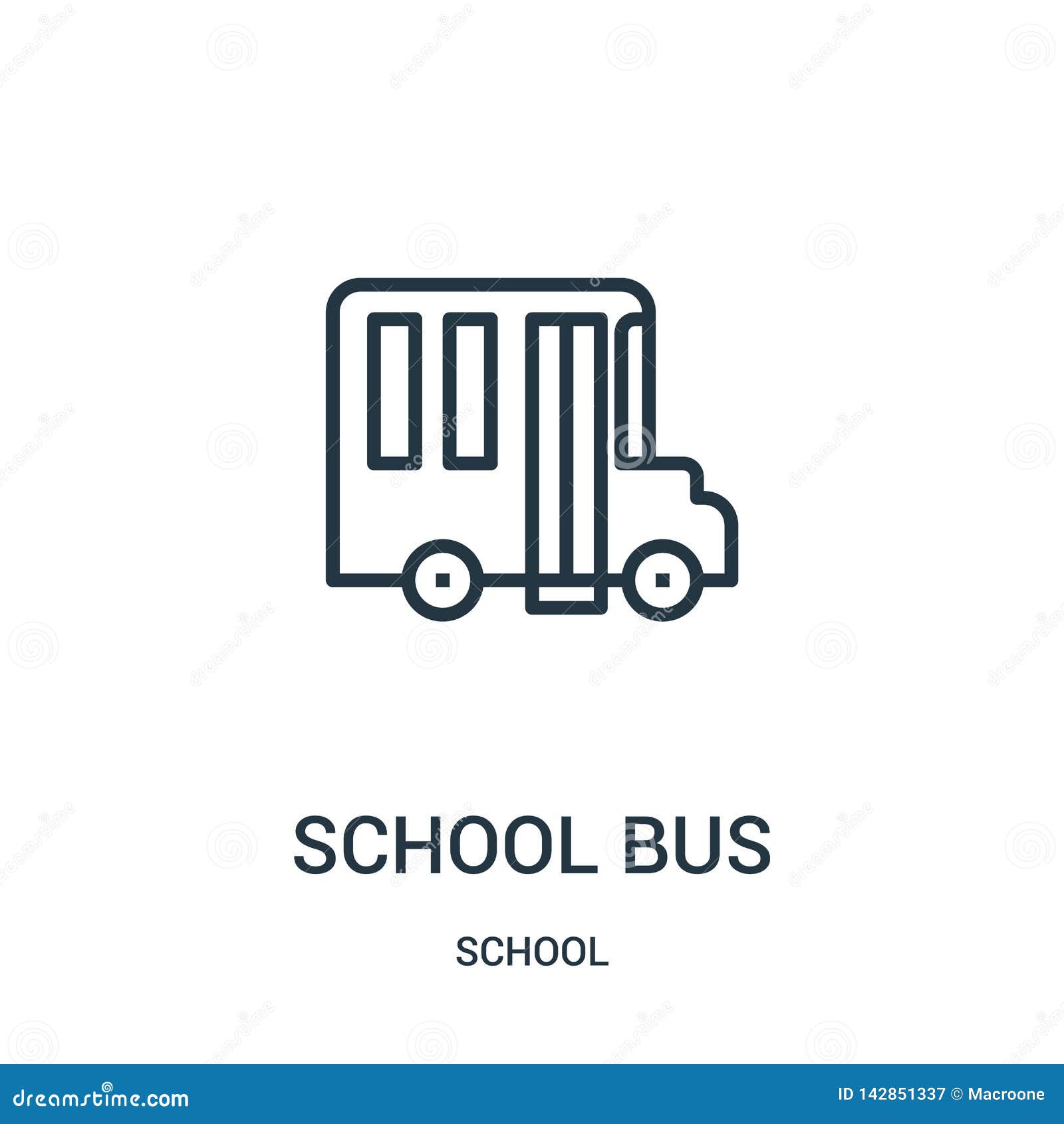 School Bus Icon Vector from School Collection. Thin Line School Bus ...