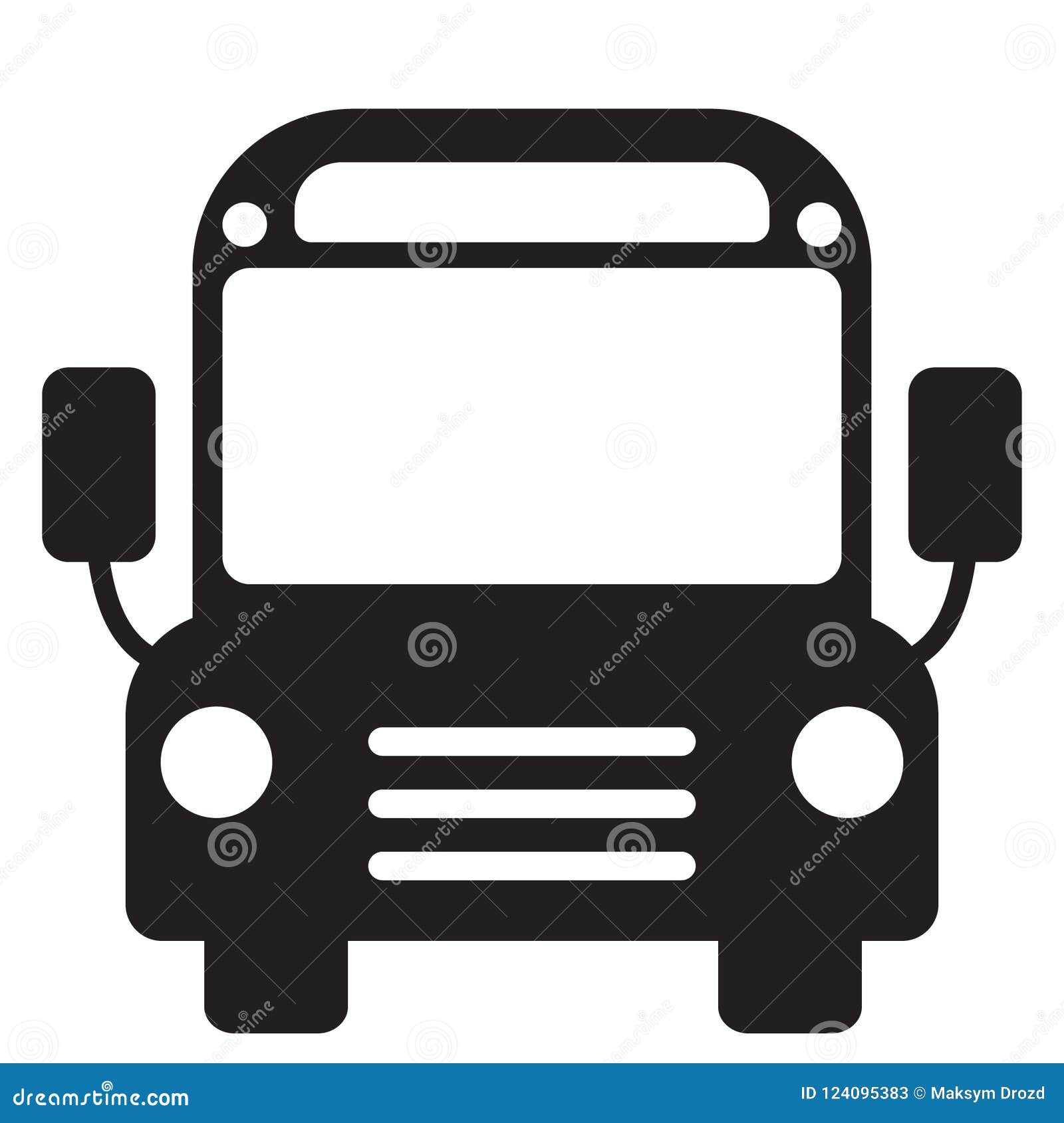 School bus icon vector stock illustration. Illustration of element ...