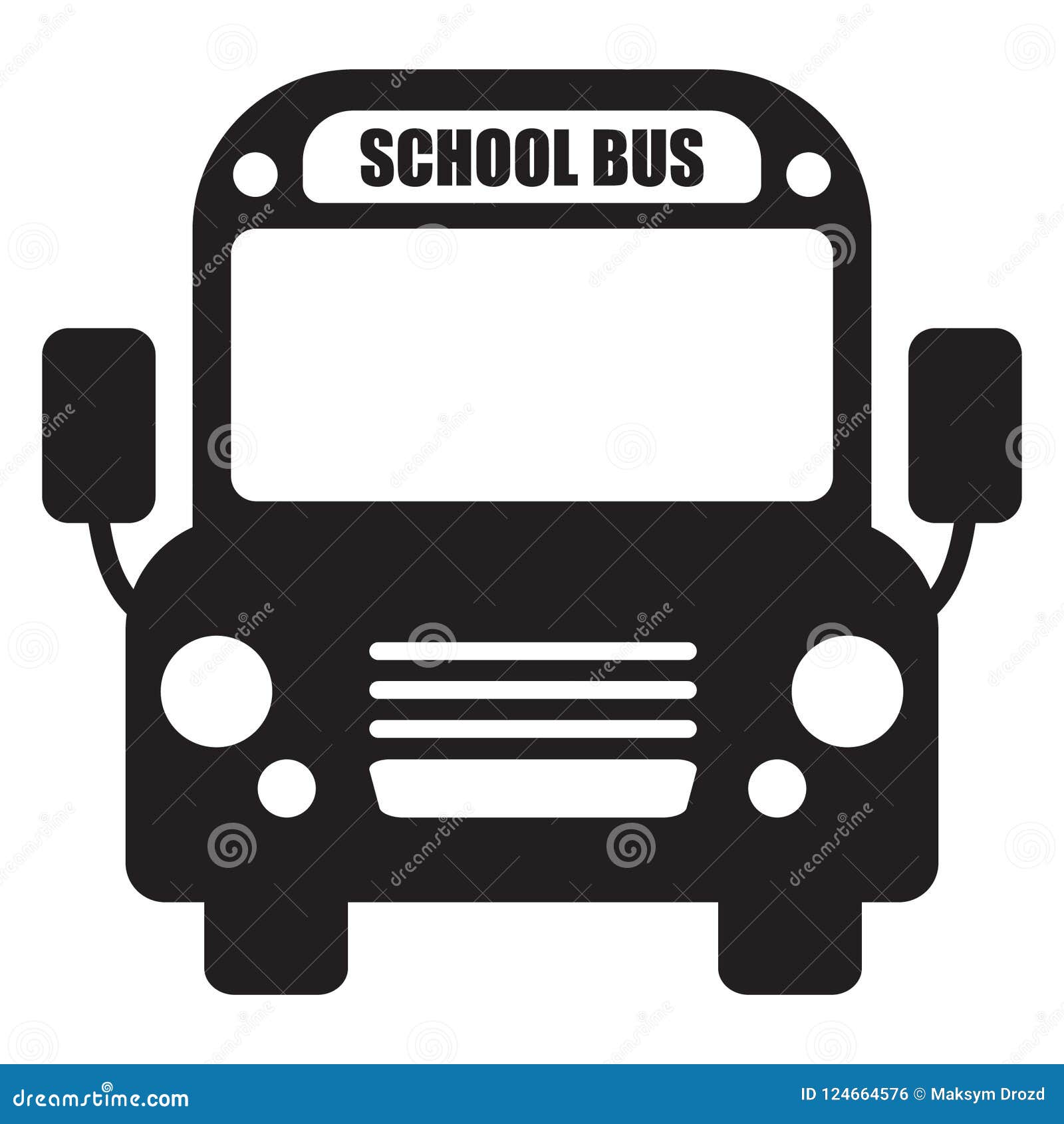 School bus icon stock vector. Illustration of traffic - 124664576