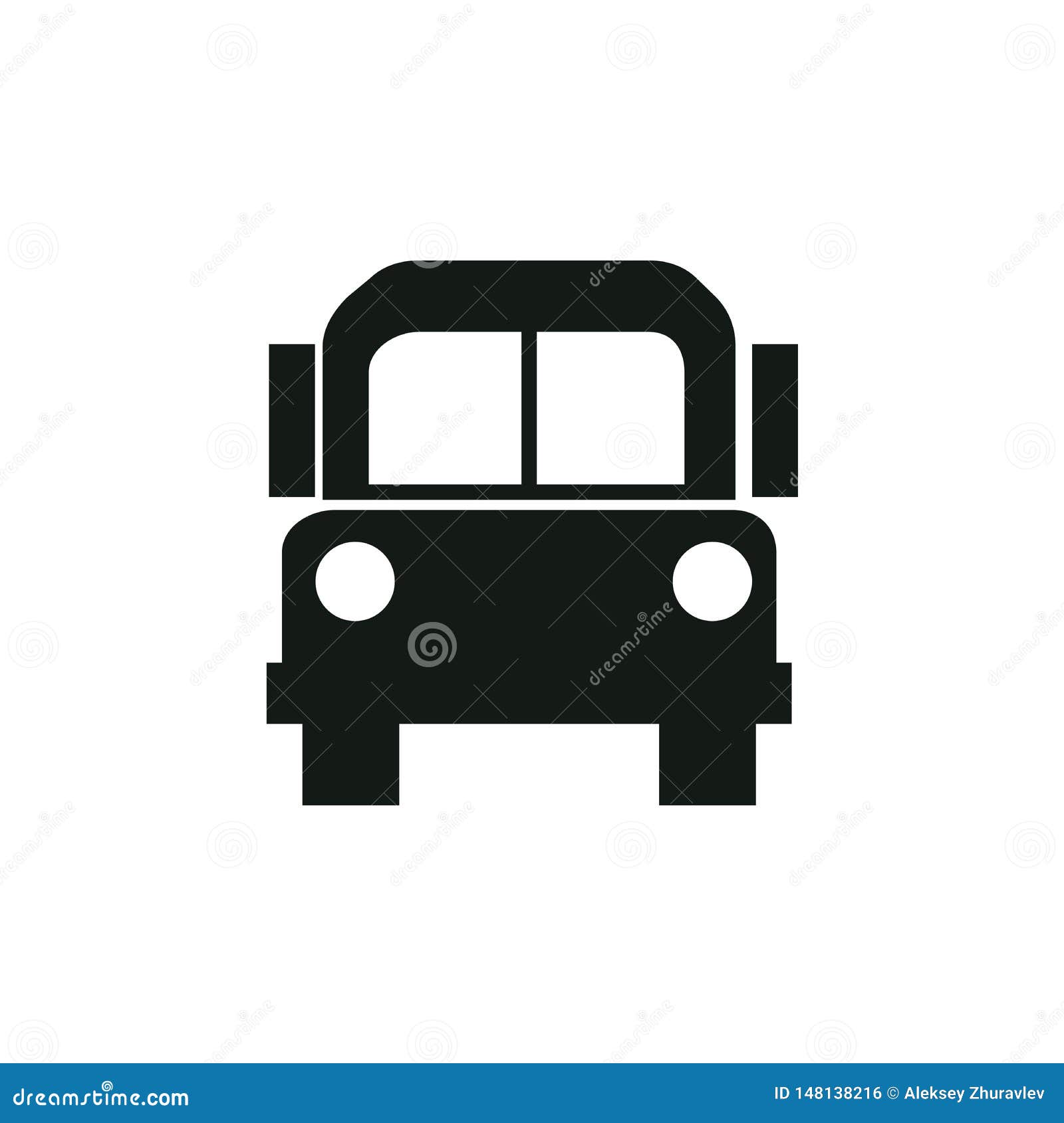 School Bus Icon Vector, Solid Illustration, Pictogram Isolated on White ...