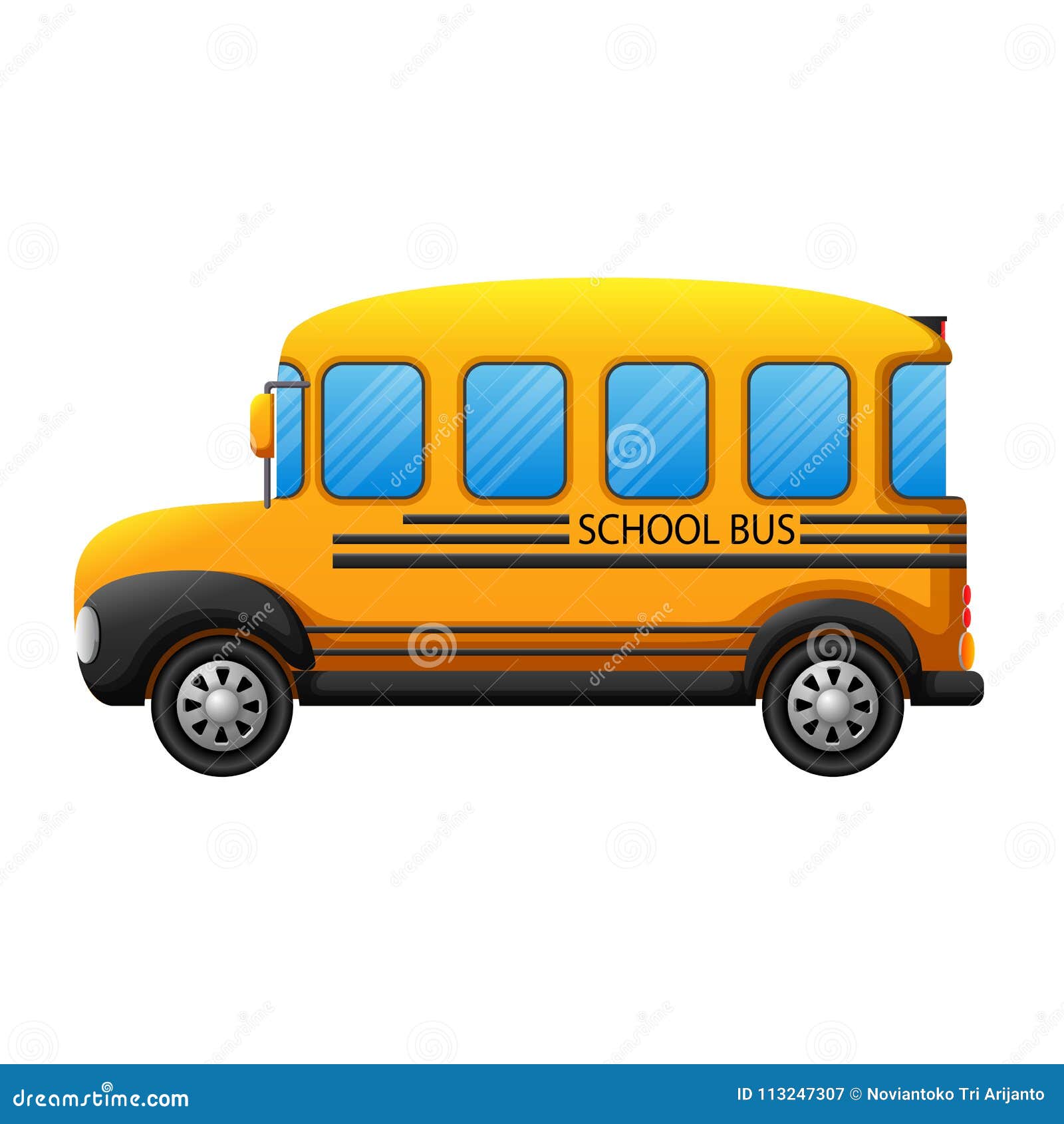 A school bus stock vector. Illustration of object, child - 113247307