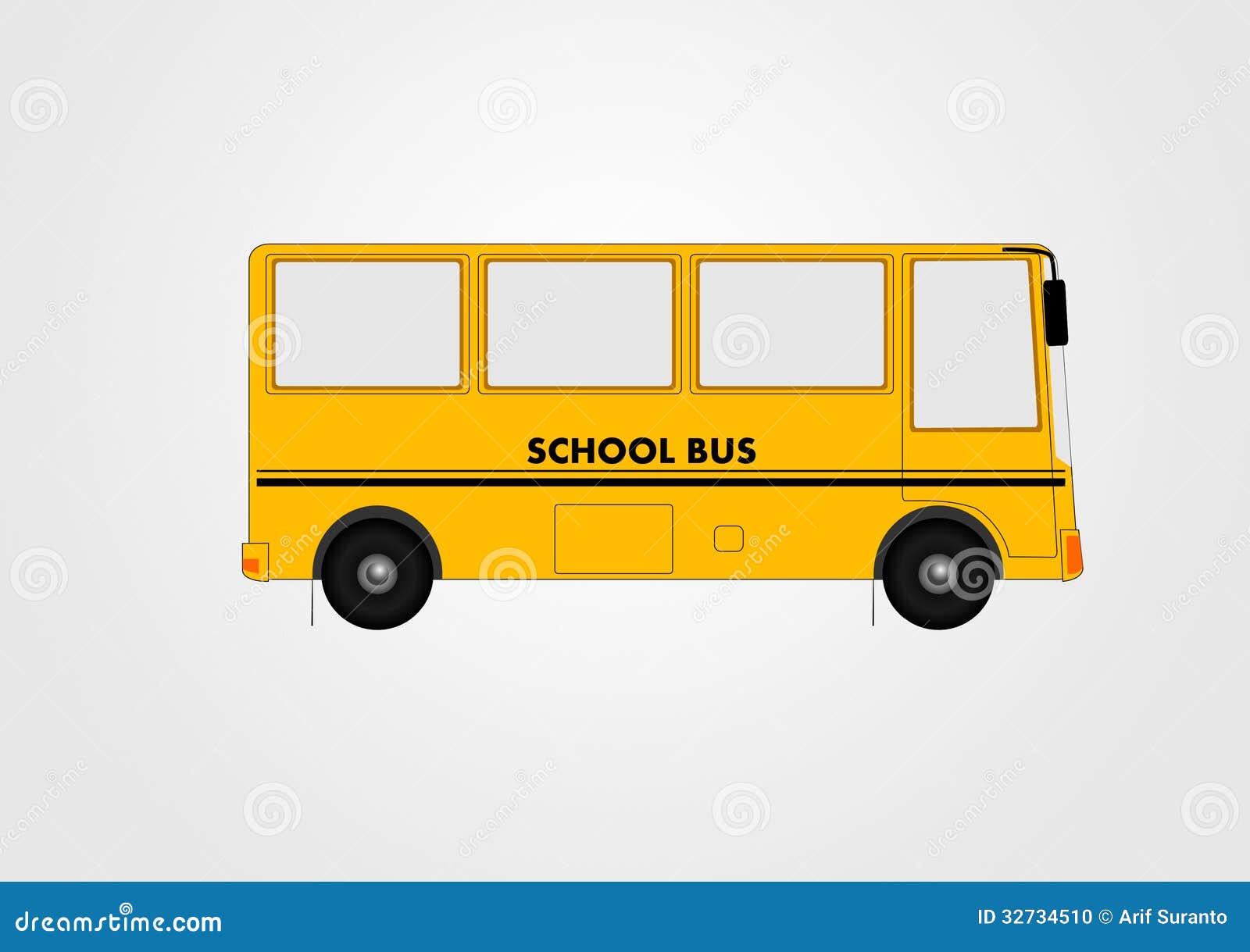 School bus stock illustration. Illustration of safety - 32734510