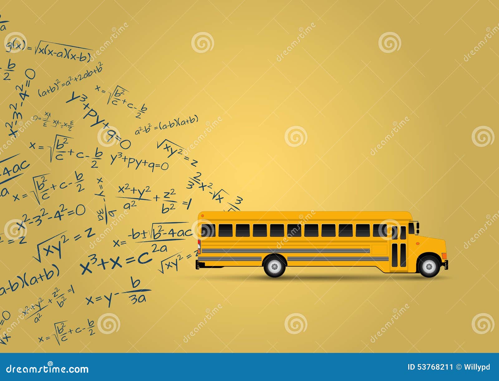 School bus stock illustration. Illustration of schooling - 53768211