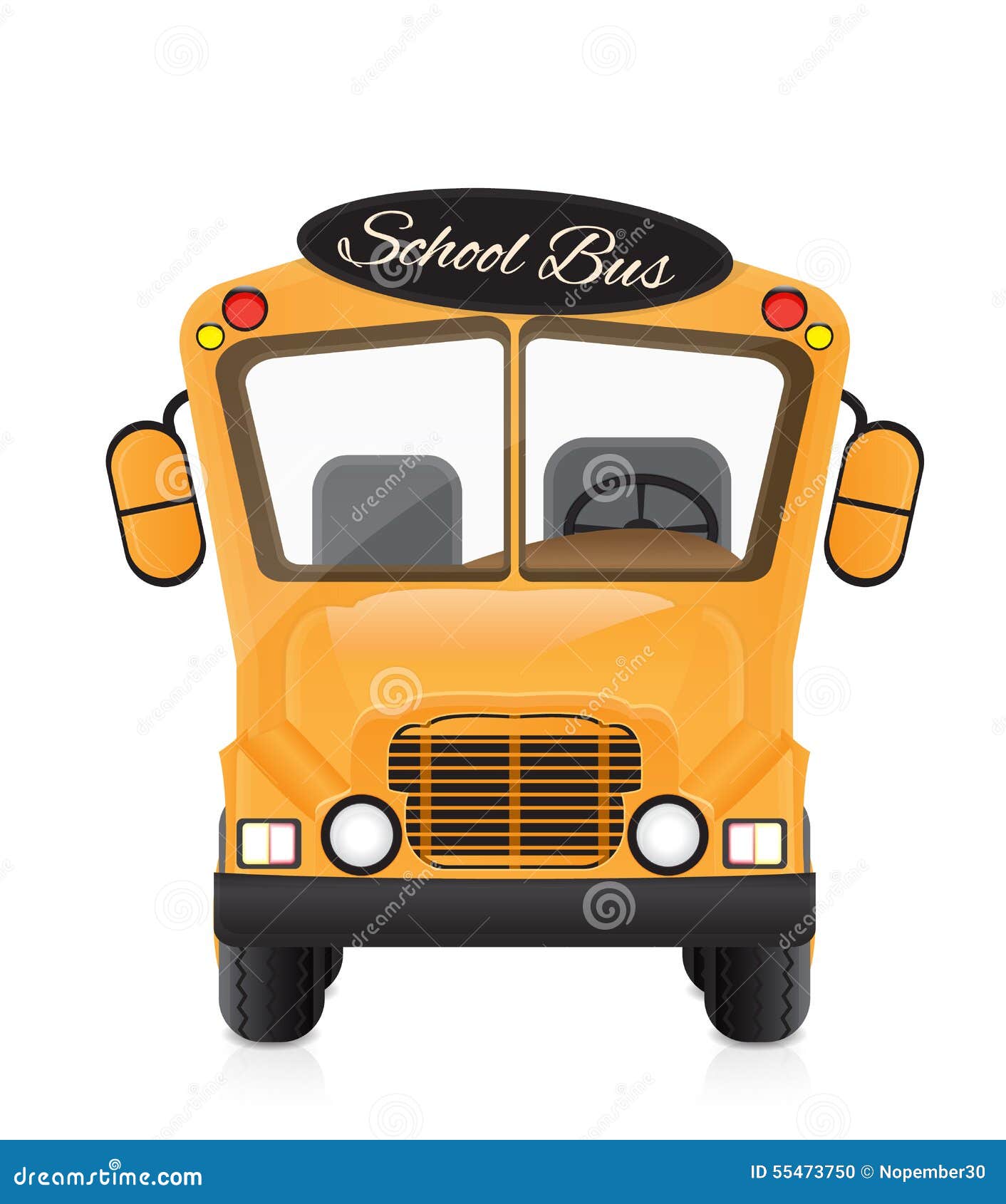 School bus illustration stock vector. Illustration of stop - 55473750