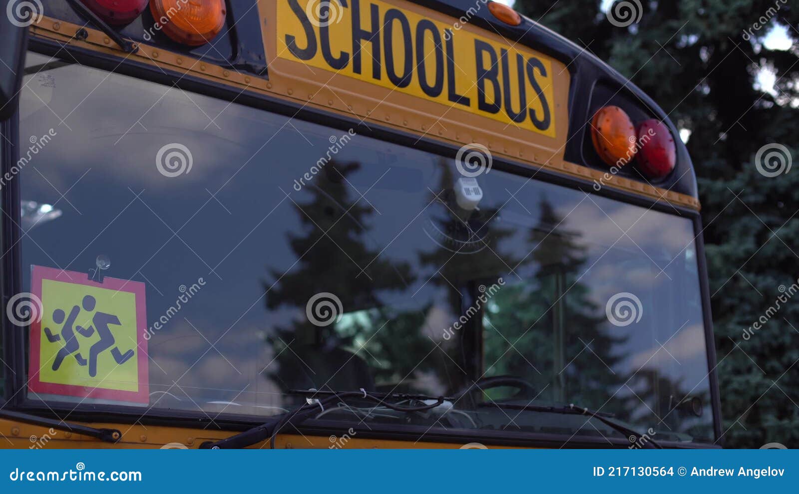 School Bus Lettering, School Bus Sign. Stock Footage - Video of trip ...