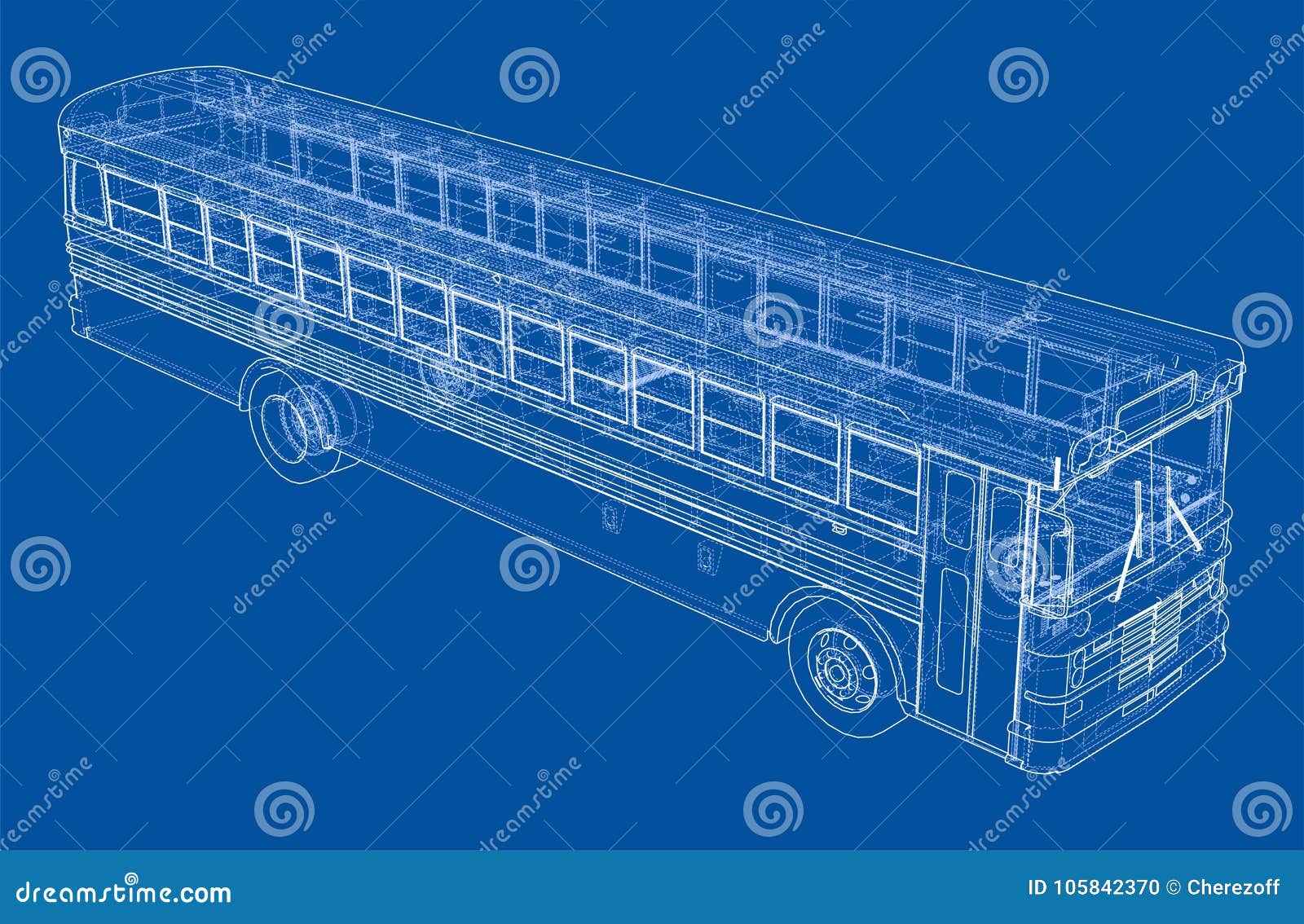 School bus outline vector stock vector. Illustration of business ...