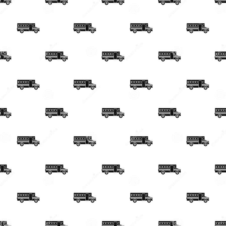 School Bus Pattern, Simple Style Stock Vector - Illustration of simple ...