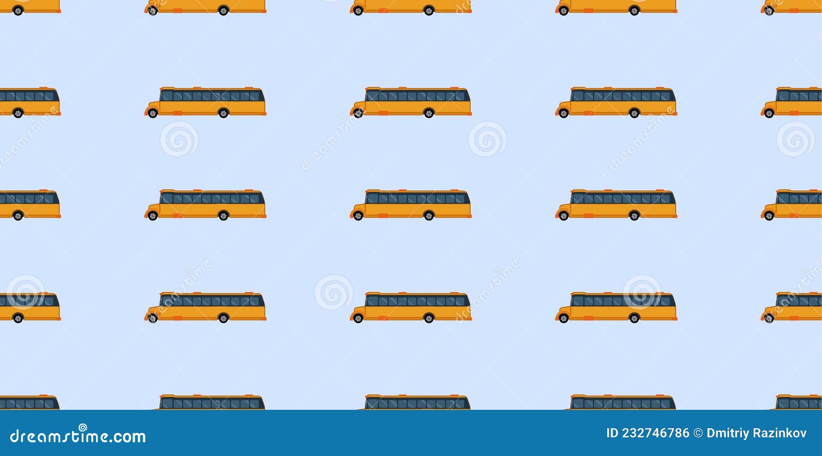 School Bus Seamless Pattern Vector. School Pattern Background. Stock ...