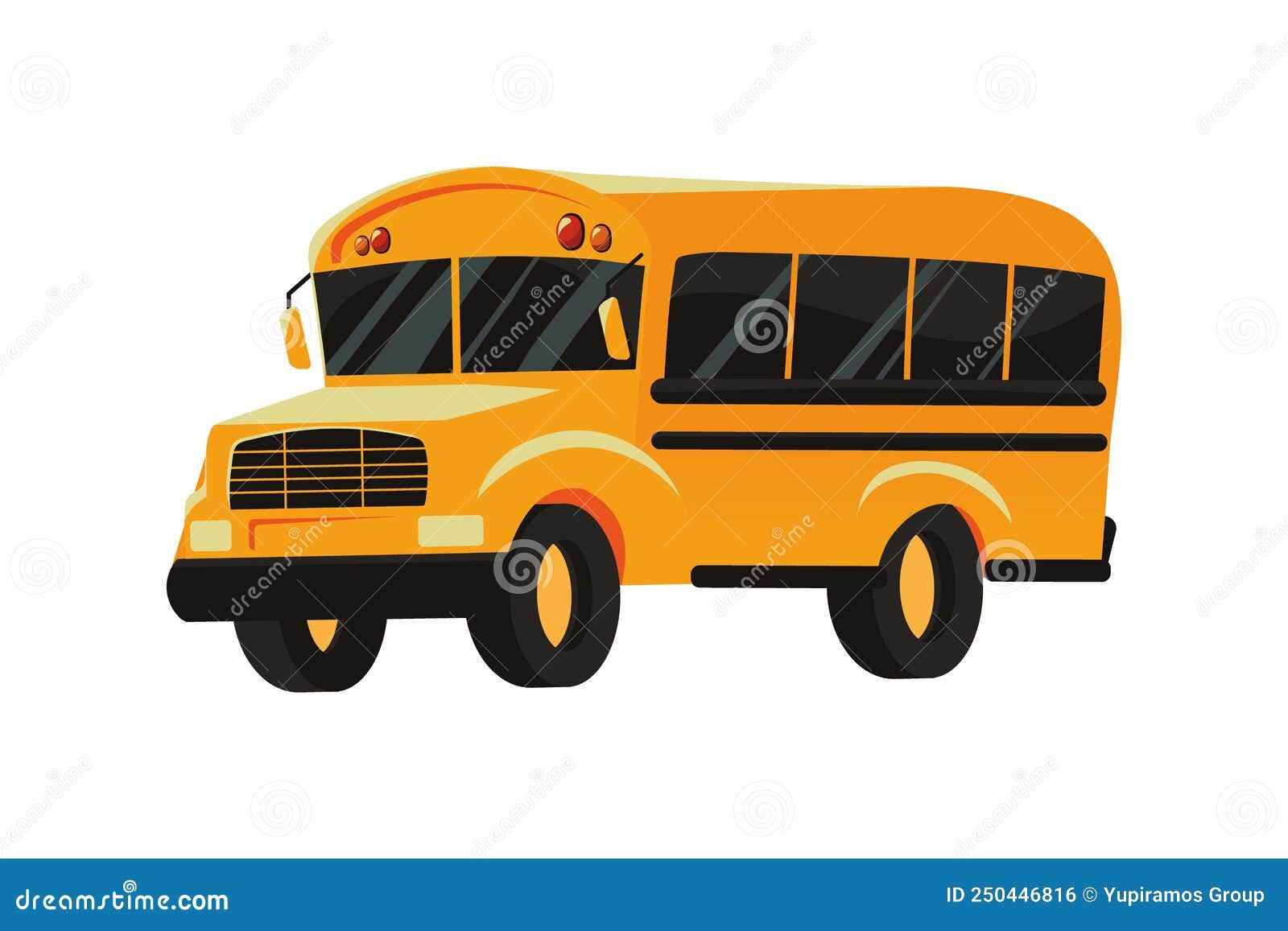 School bus side view stock vector. Illustration of isolated - 250446816