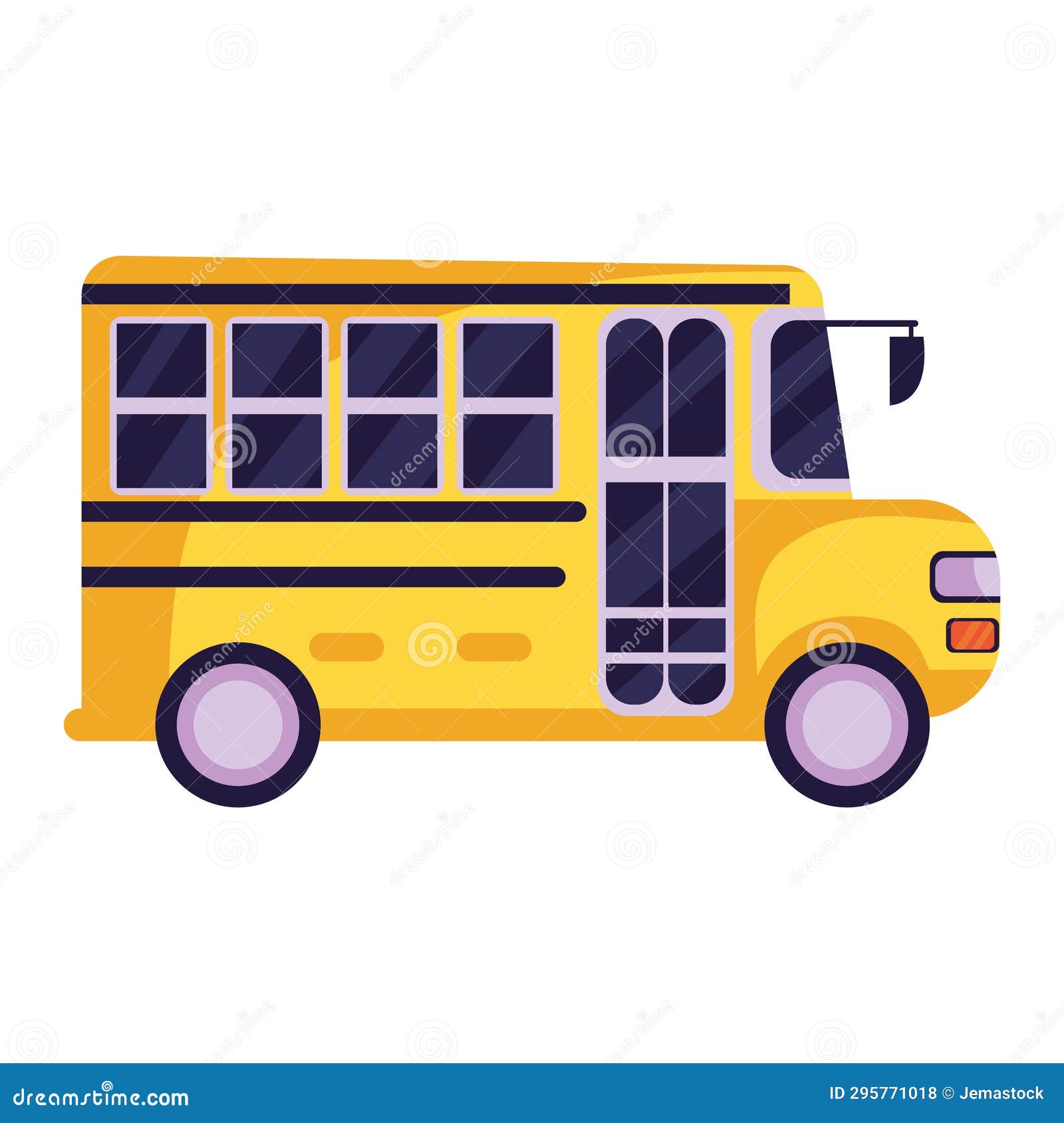 School bus side view stock vector. Illustration of drive - 295771018