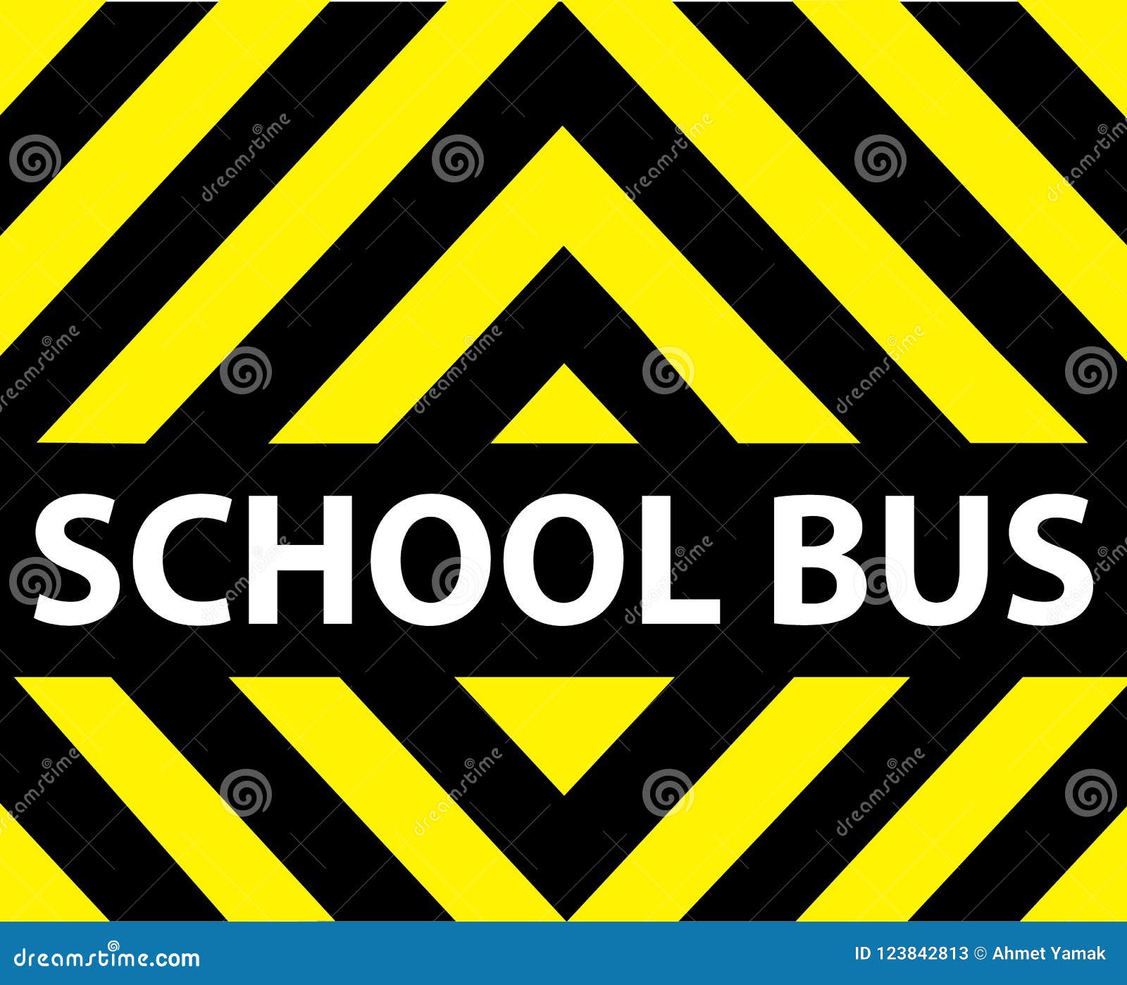 School Bus Icon on a Yellow and Black Sign Stock Vector - Illustration ...