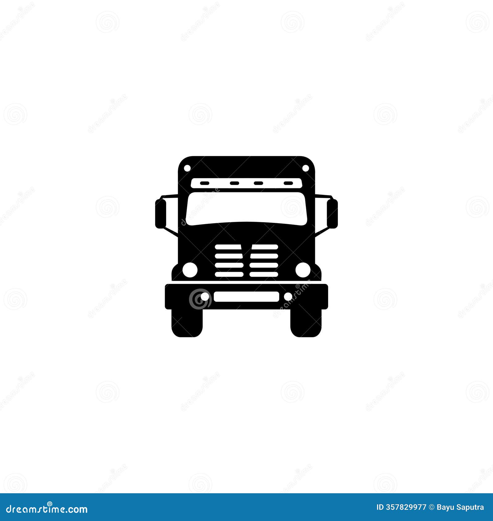 School Bus Silhouette View from Front Stock Illustration - Illustration ...