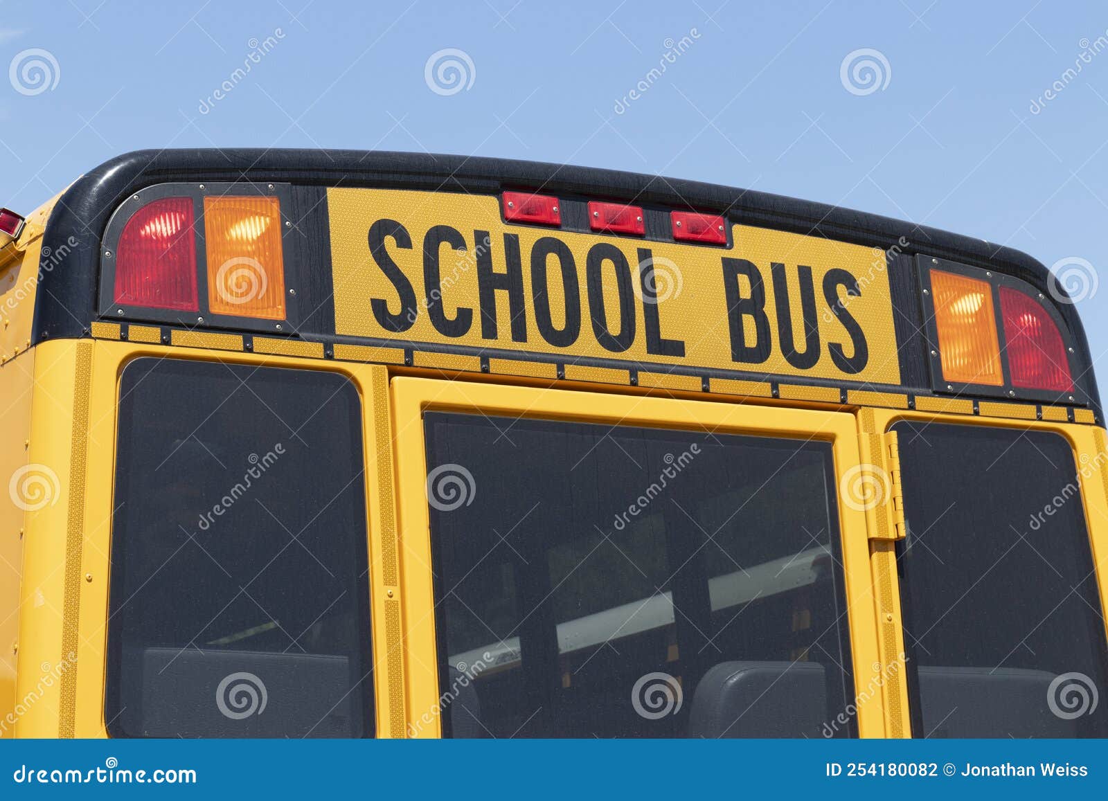 School Bus Staging Area Waiting for Students. School Buses are an ...