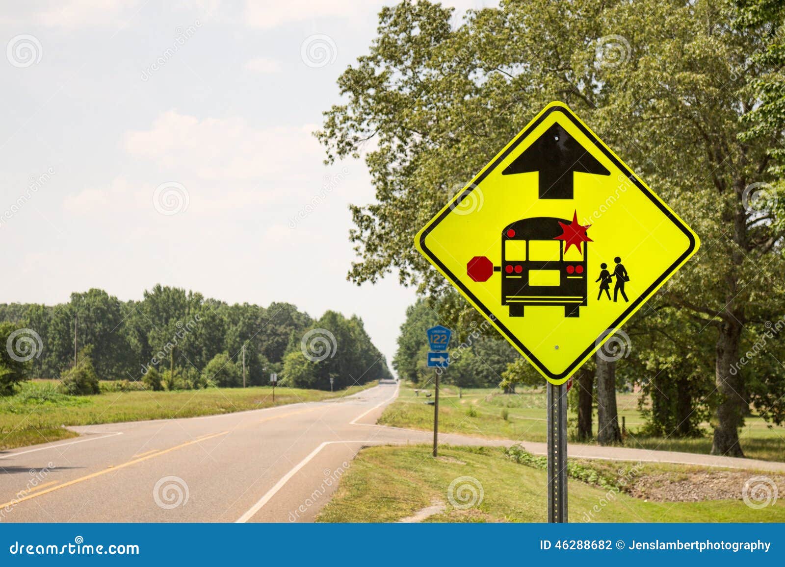 School Bus Stop stock photo. Image of attention, traffic - 46288682