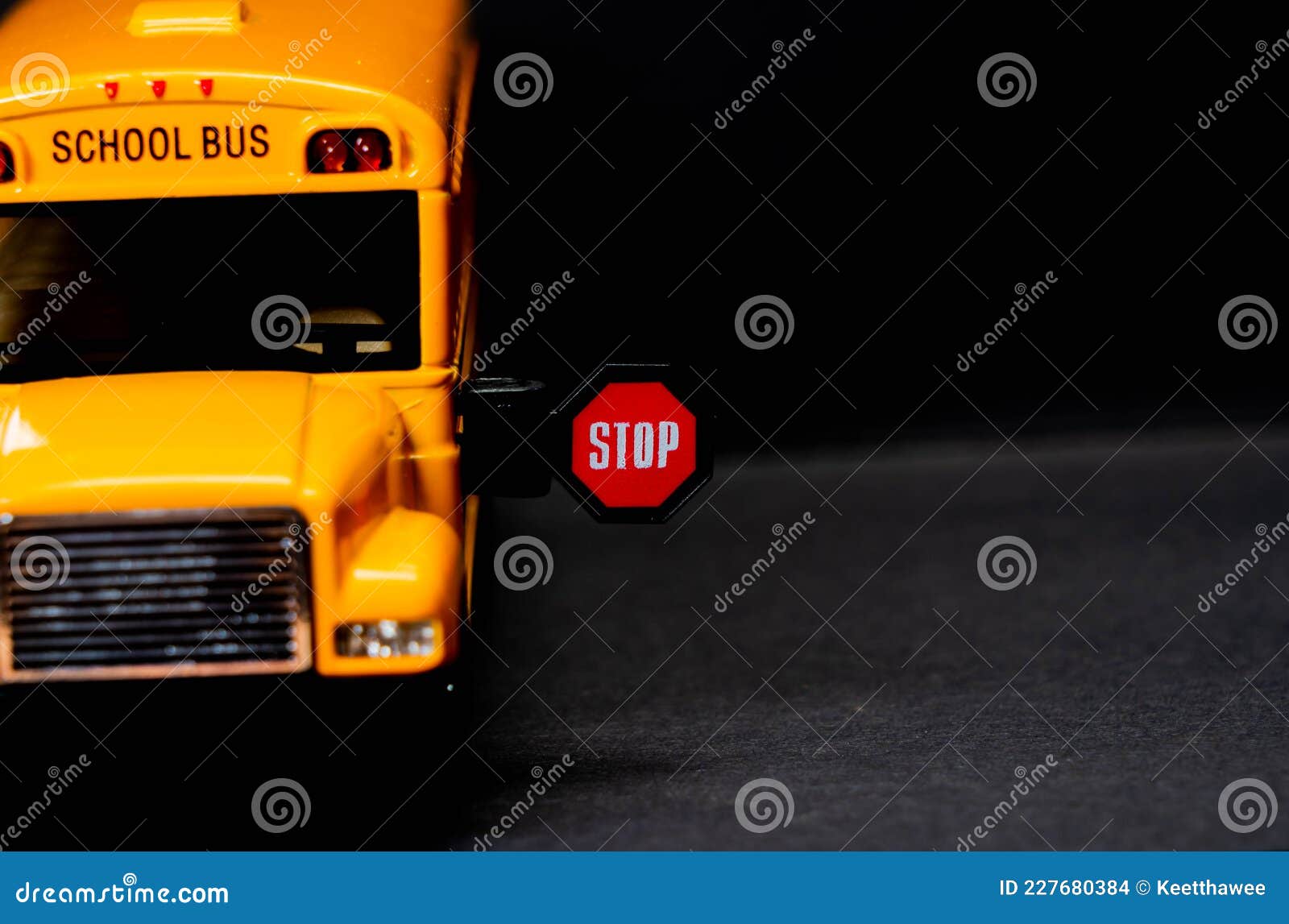 The Stop Signal Arm. the School Bus Display a Stop Signal. Stock Photo ...