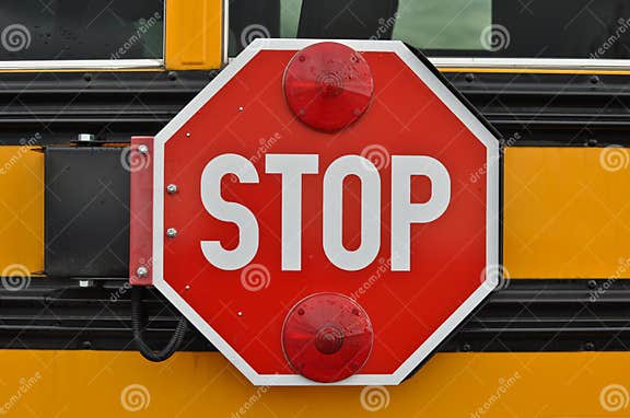 School Bus Stop Sign stock image. Image of transport - 13842071