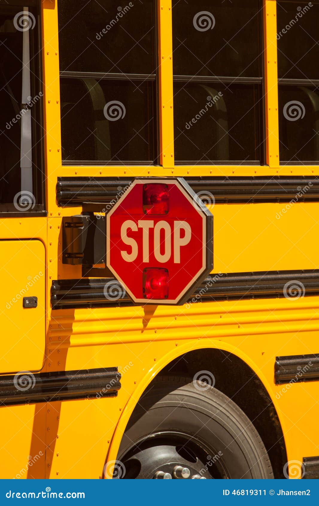 School Bus Stop Sign stock image. Image of stop, flashing - 46819311
